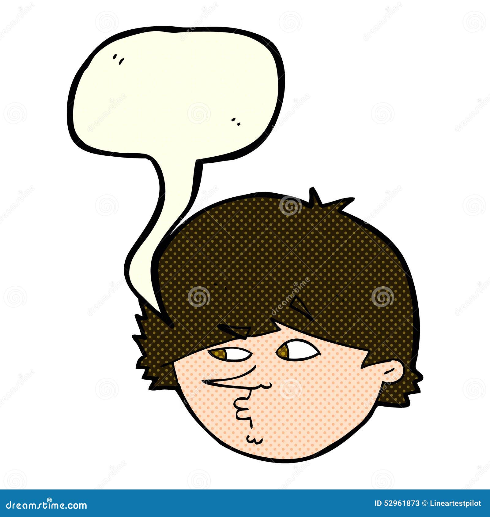 Cartoon Suspicious Man with Speech Bubble Stock Illustration ...