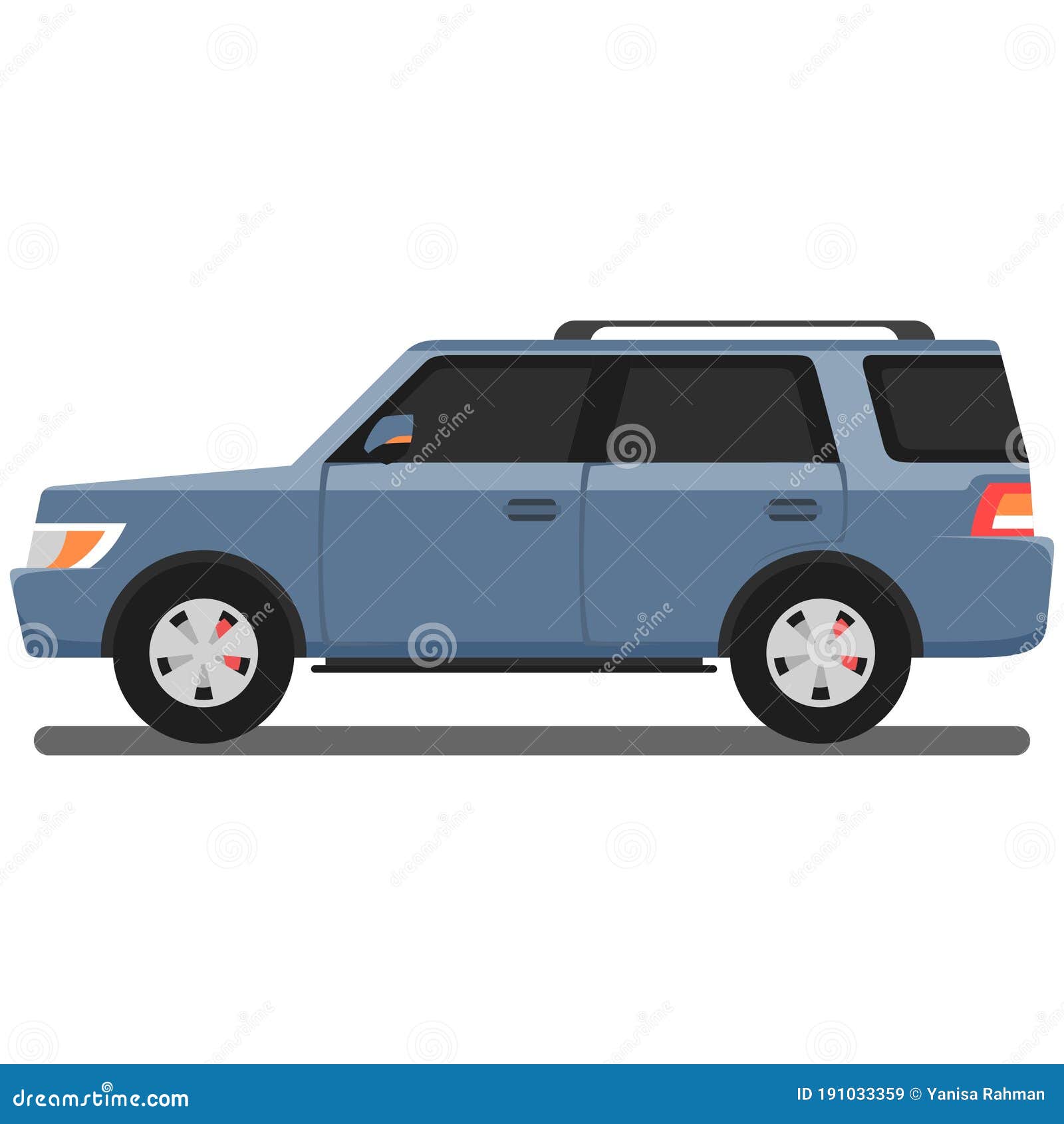 Cartoon SUV Car Side View Concept Stock Image - Illustration of concept ...