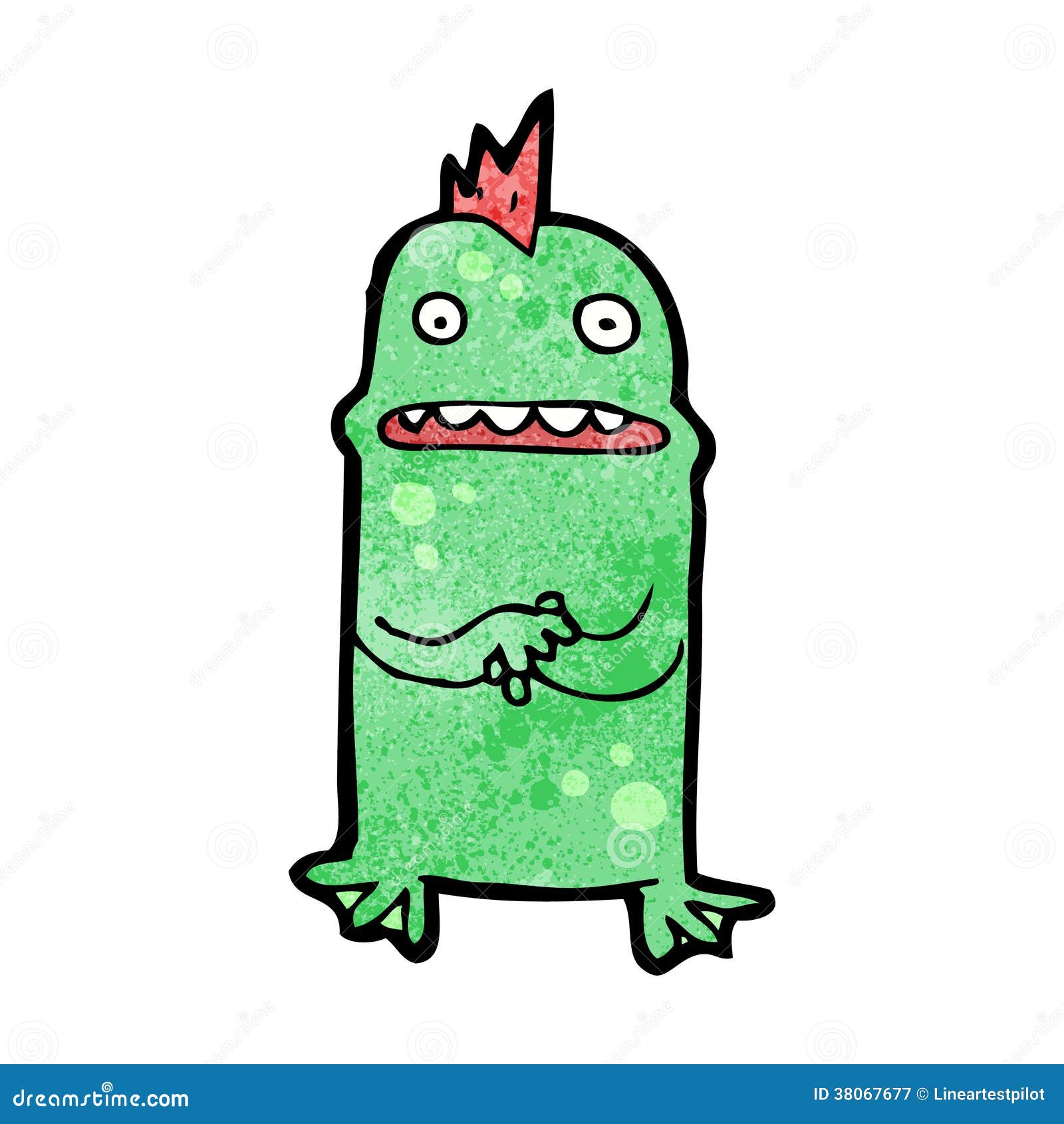 Cartoon swamp monster stock vector. Illustration of quirky - 38067677