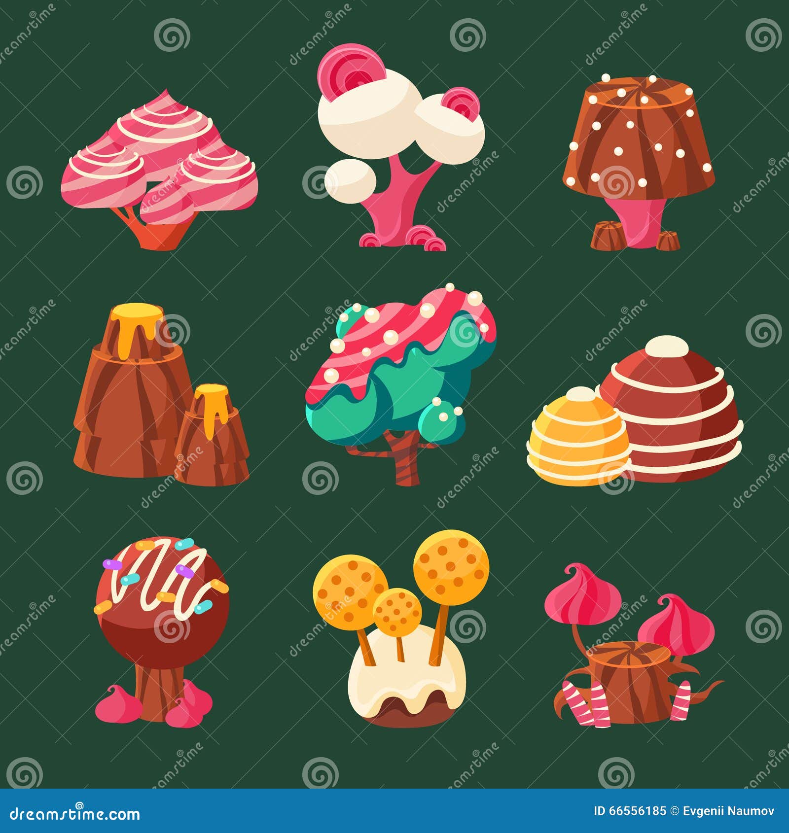 Cartoon Sweet Food Objects Group Coloring Page | CartoonDealer.com ...