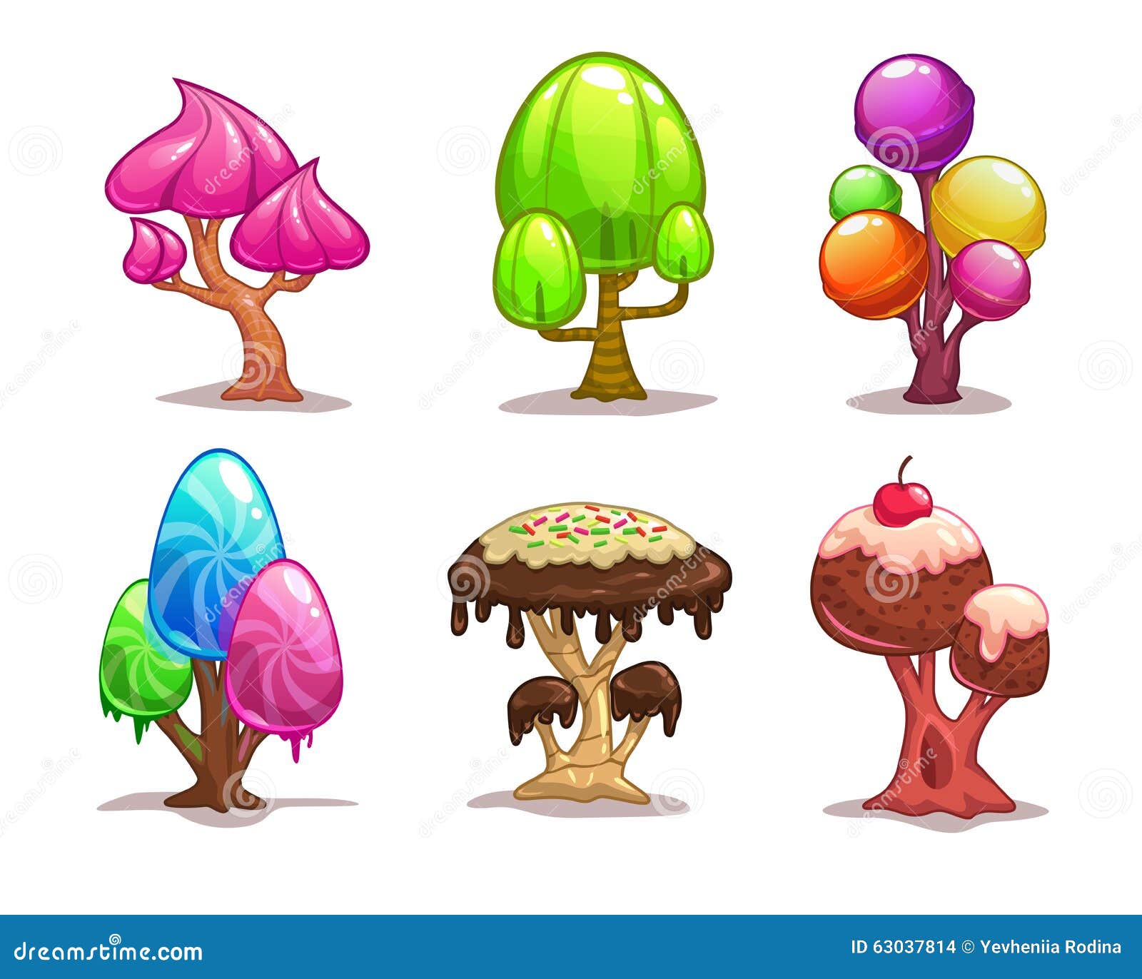 Cartoon sweet candy tree stock illustration. Illustration of animation ...