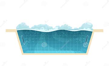 Cartoon Swimming Pool stock vector. Illustration of healthy - 241481091