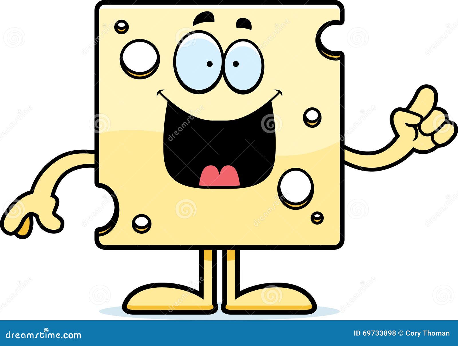 Cartoon Swiss Cheese Idea stock vector. Illustration of smiling - 69733898