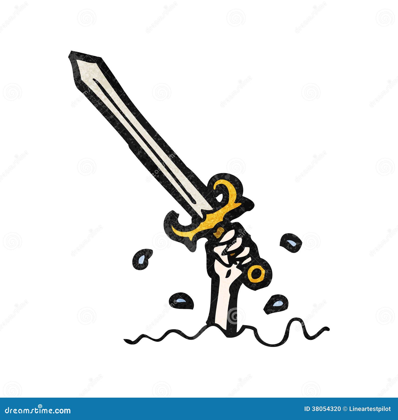 Cartoon sword stock vector. Illustration of quirky, texture - 38054320