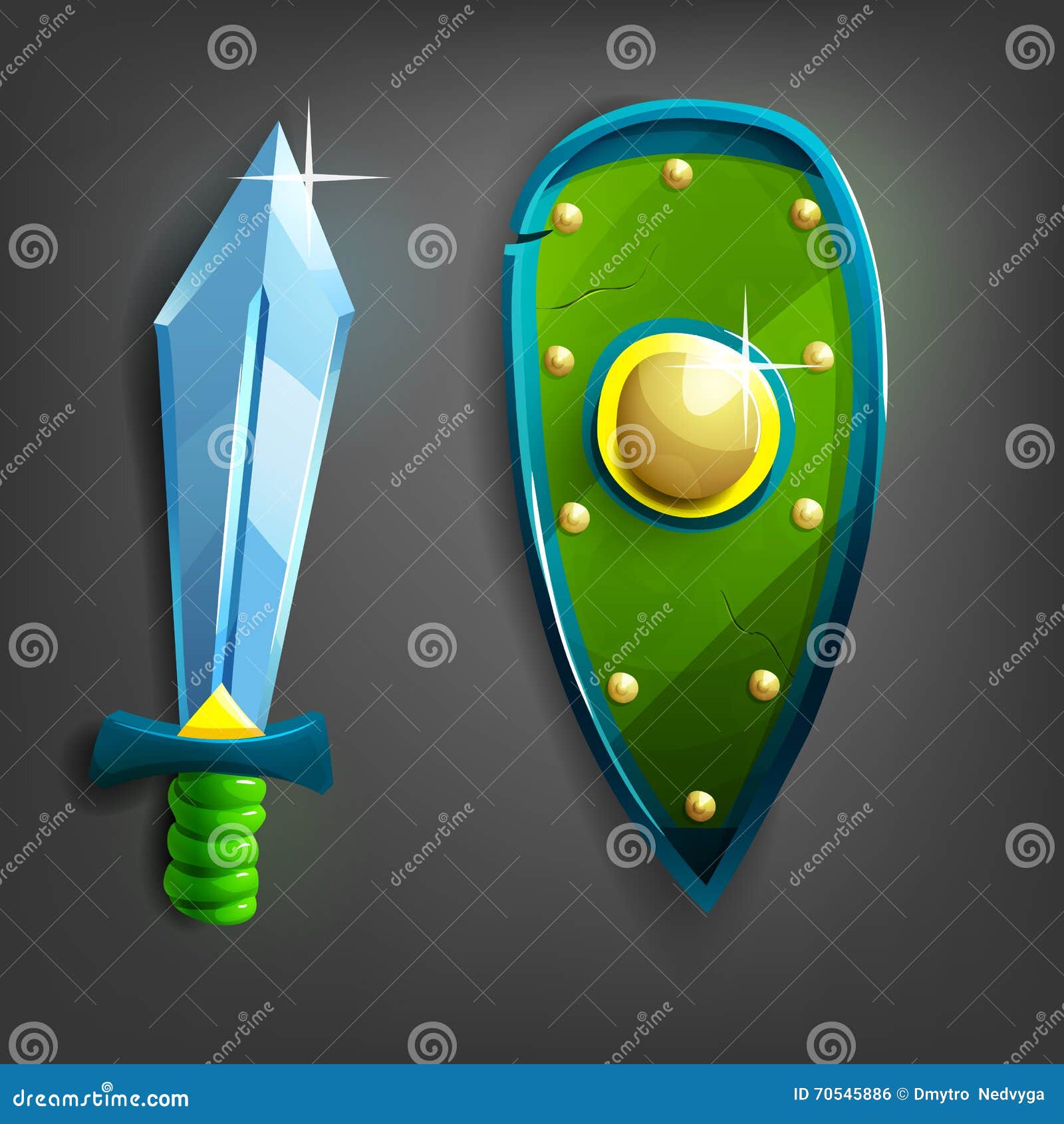 Cartoon Sword Vector Illustration | CartoonDealer.com #38103656