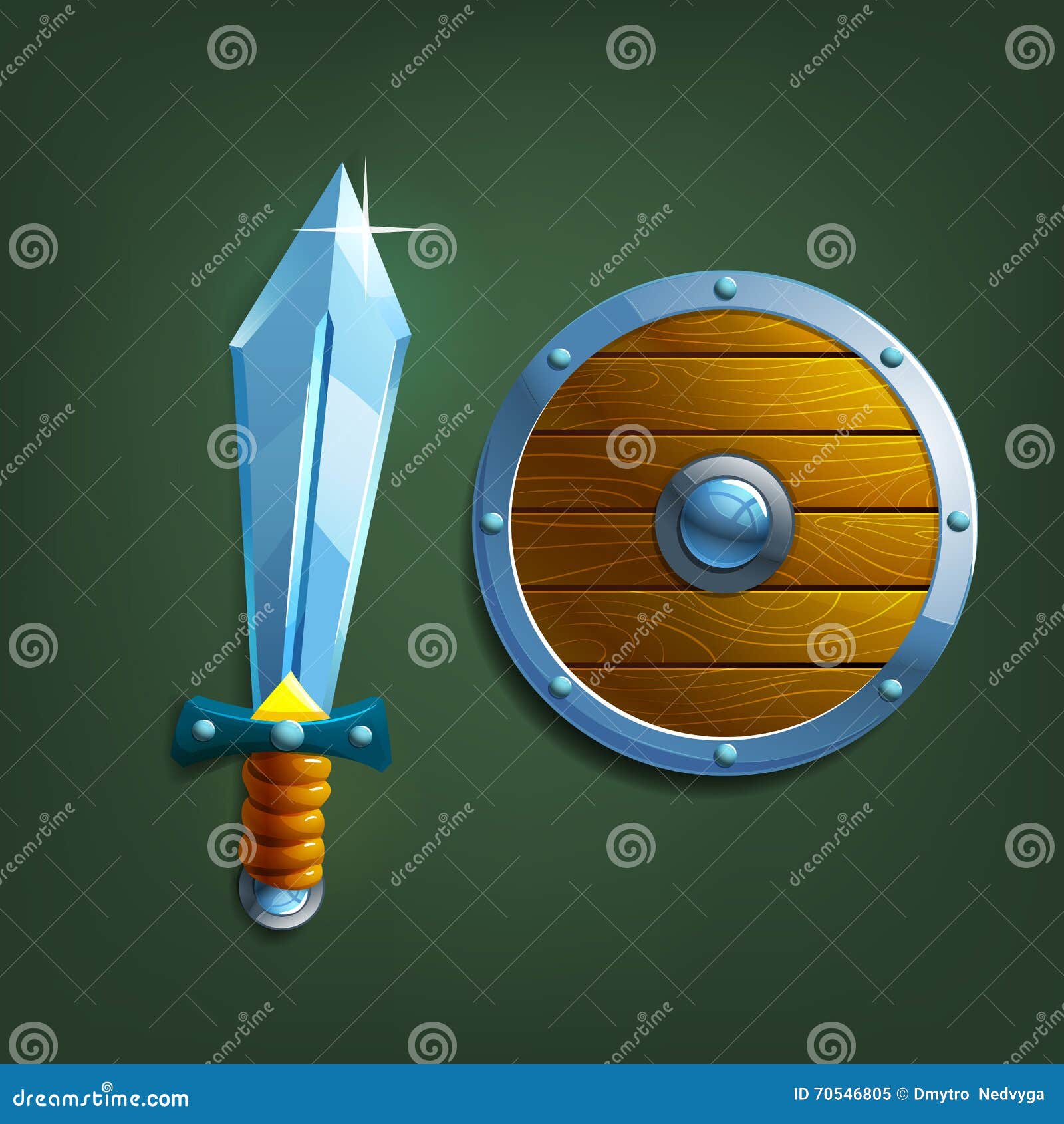 Cartoon Sword Vector Illustration | CartoonDealer.com #38103656