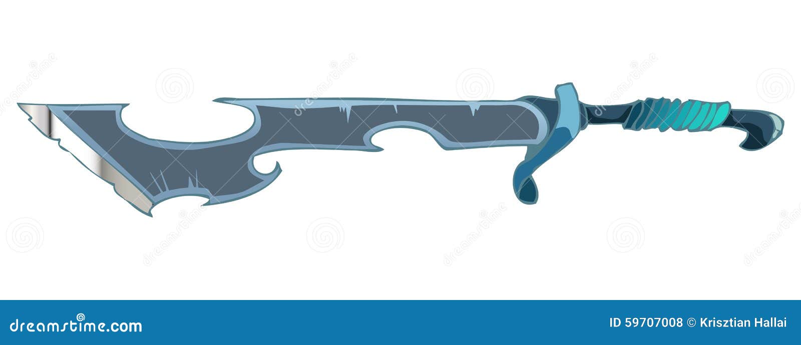 Bastard Longsword With Wooden Handle Medieval Knight Weapon Vector ...