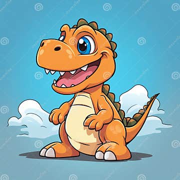 Cartoon T - Rex Dinosaur Vector Illustration Stock Illustration ...