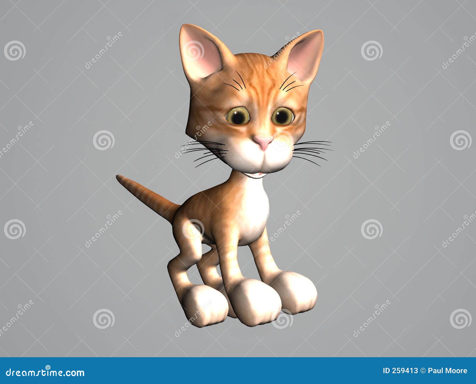 Cartoon Tabby Cat stock illustration. Illustration of kittens - 259413