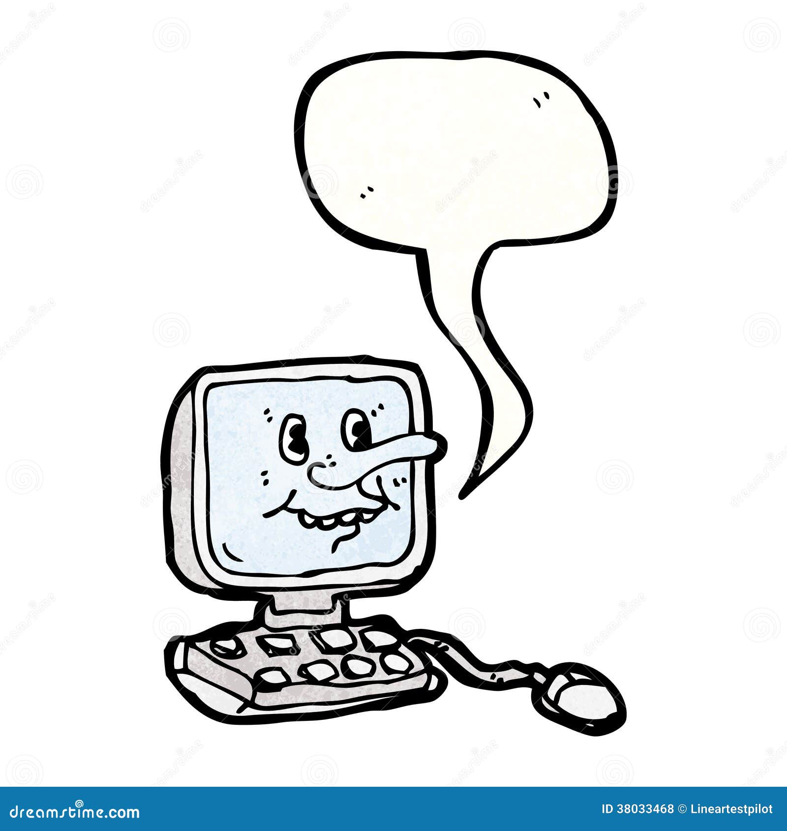 Cartoon Talking Computer Character, Stock Vector - Illustration of ...