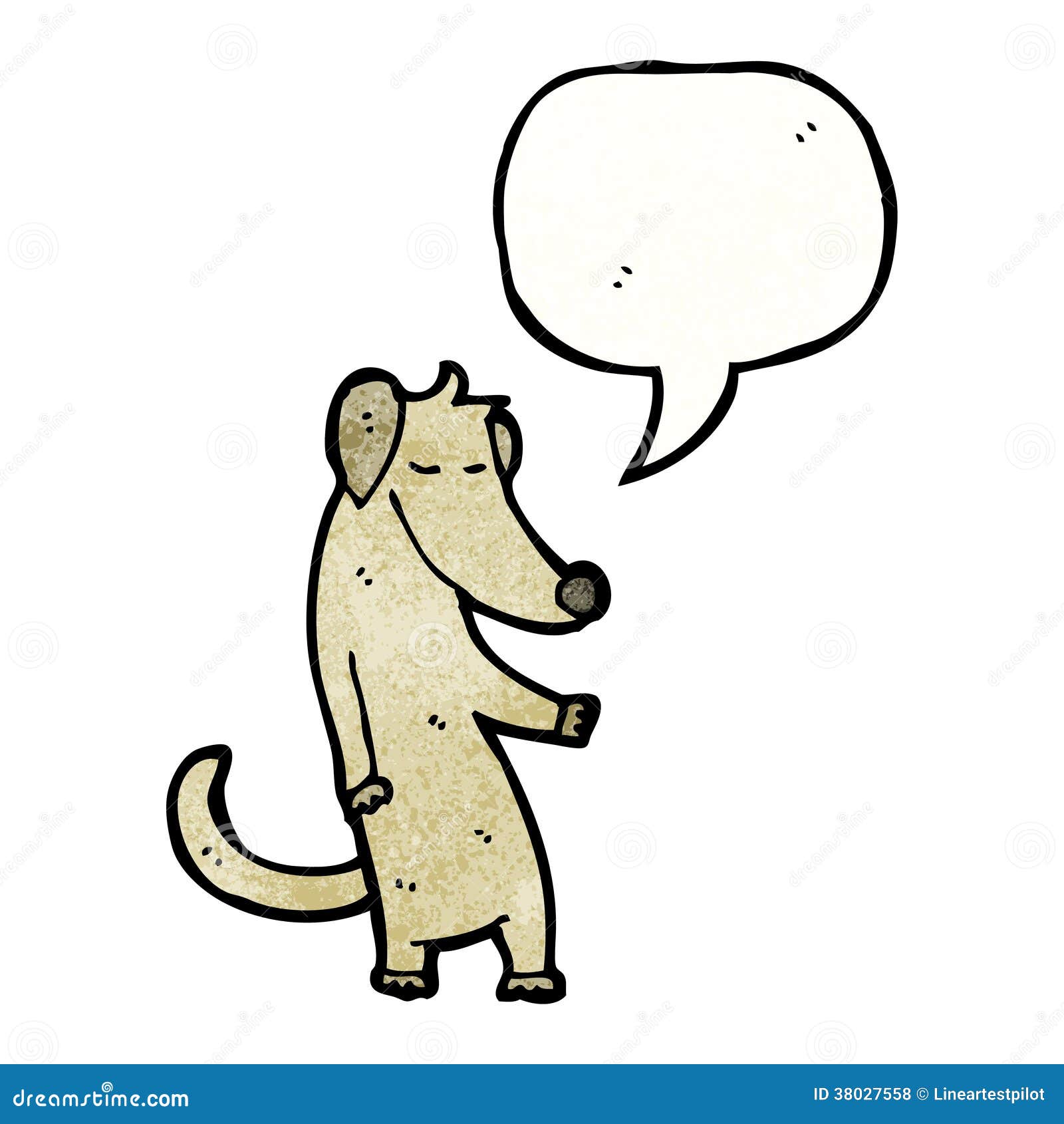Cartoon talking dog stock vector. Illustration of doodle - 38027558