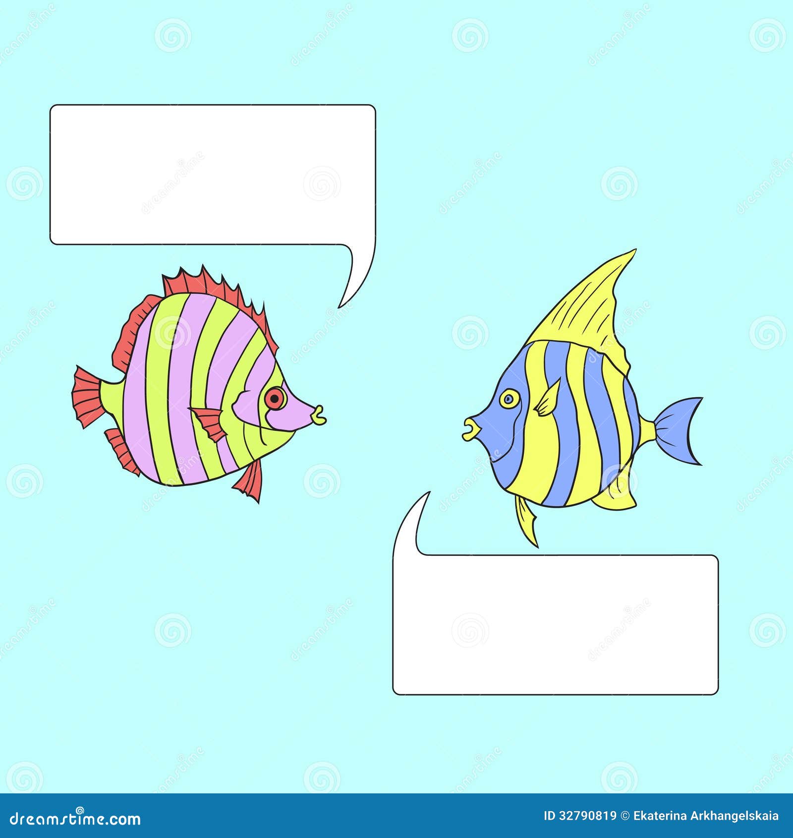 Talking Fish In Tank Royalty-Free Illustration | CartoonDealer.com #5421180