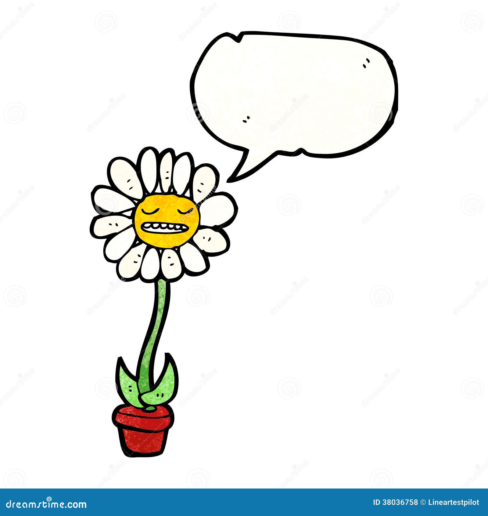 Cartoon talking flower stock vector. Illustration of traditional - 38036758