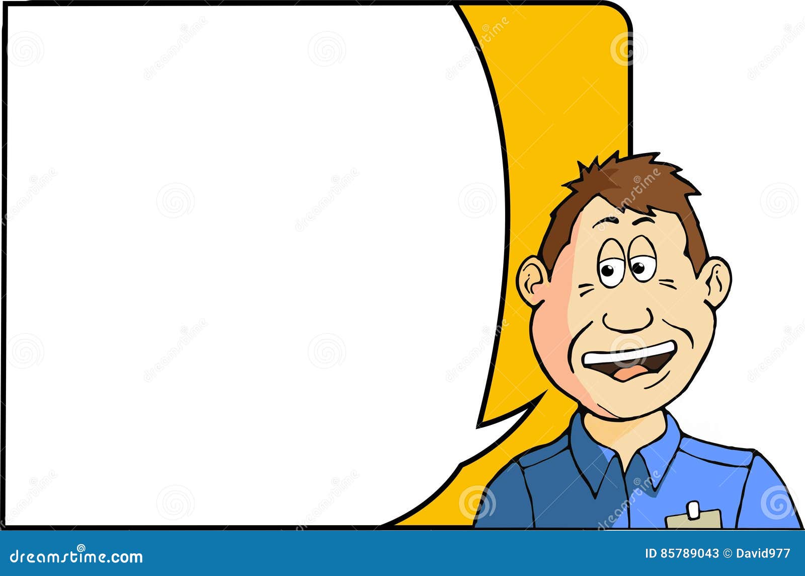Cartoon Talking Head stock illustration. Illustration of presentation ...