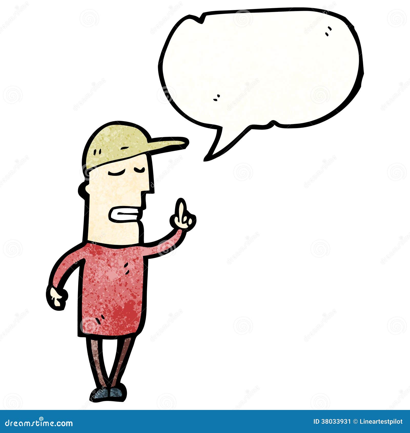 Cartoon talking man stock vector. Illustration of drawn - 38033931