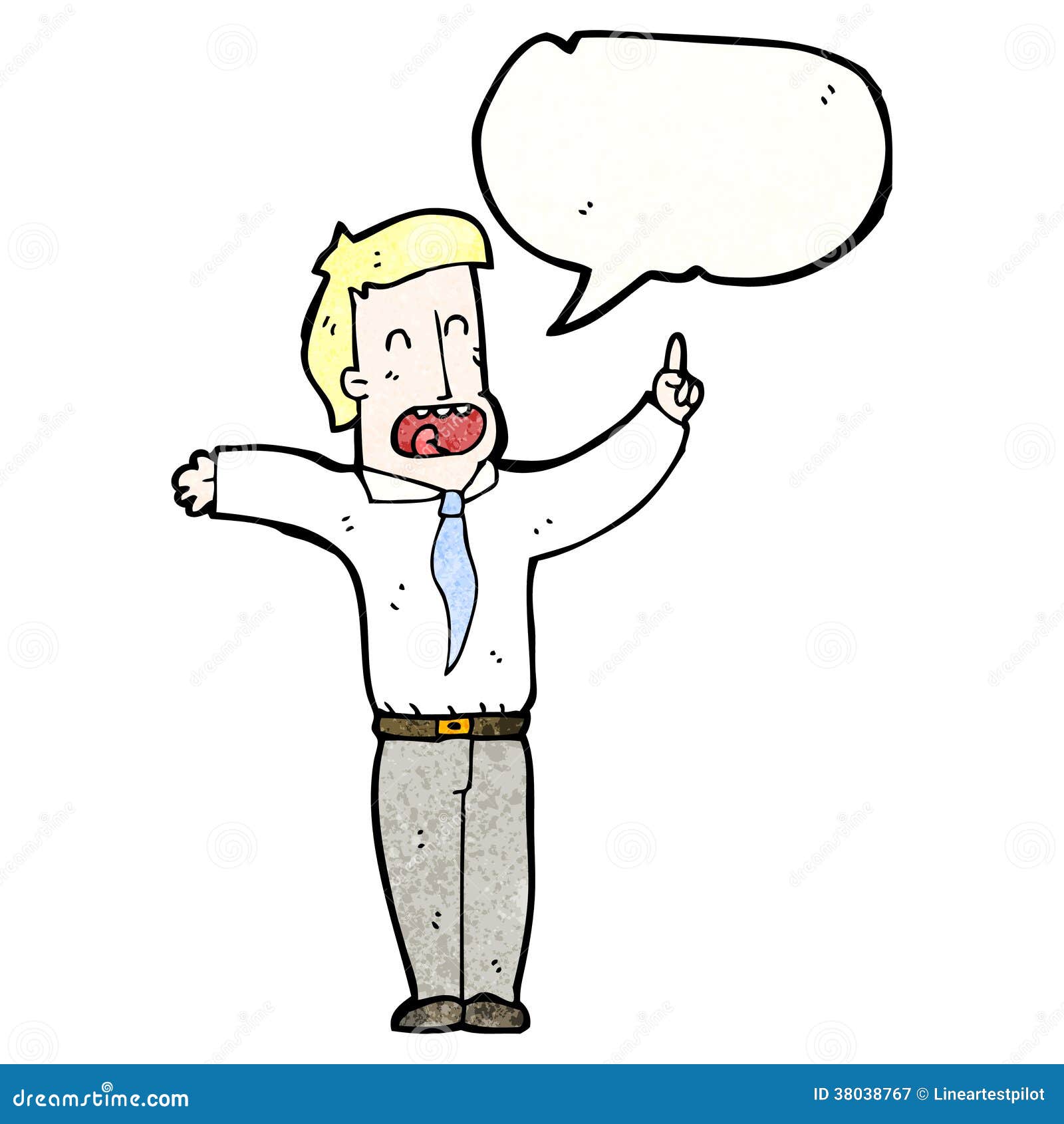 Cartoon talking man stock vector. Illustration of cloud - 38038767