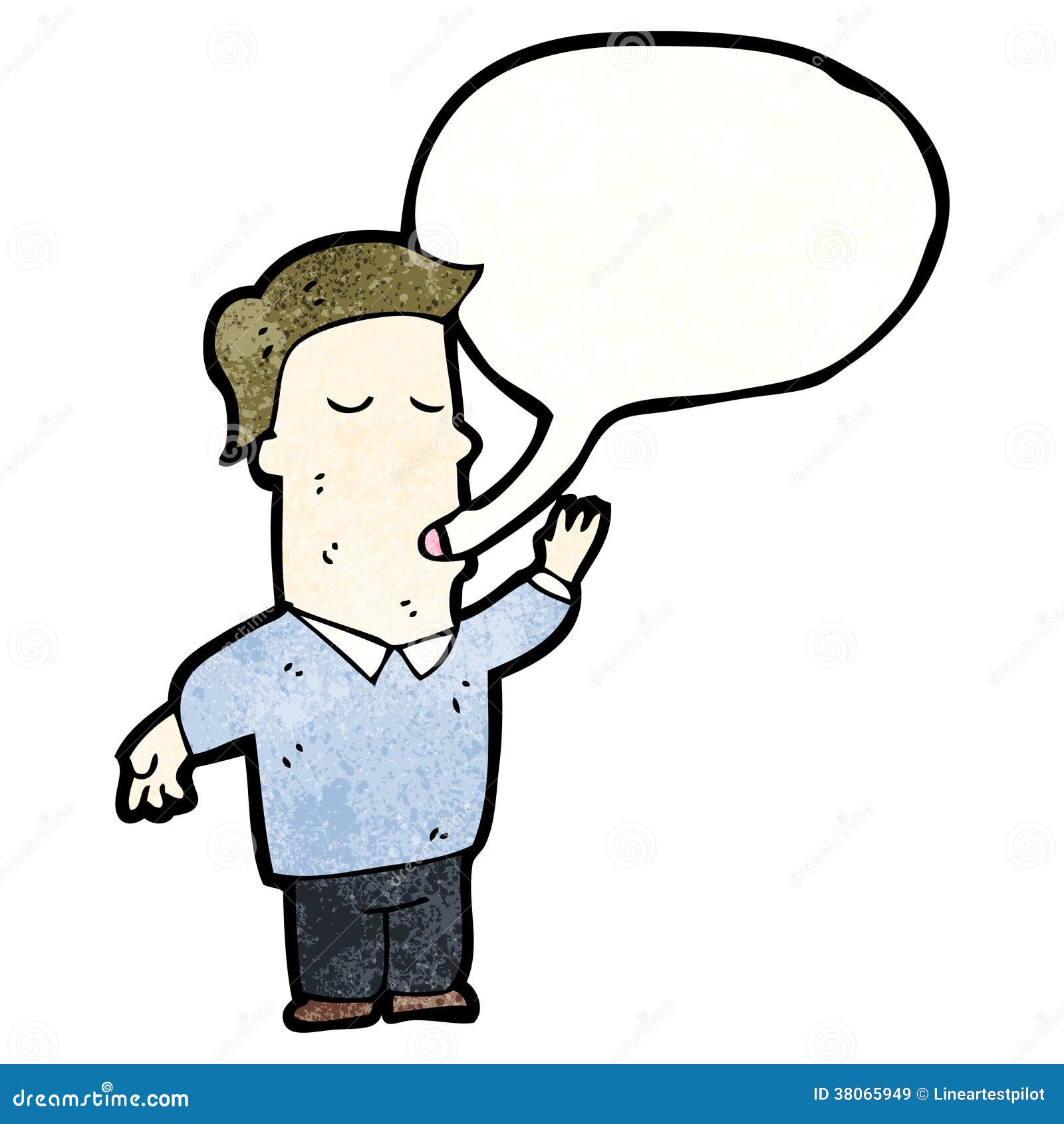Cartoon talking man stock vector. Illustration of quirky - 38065949