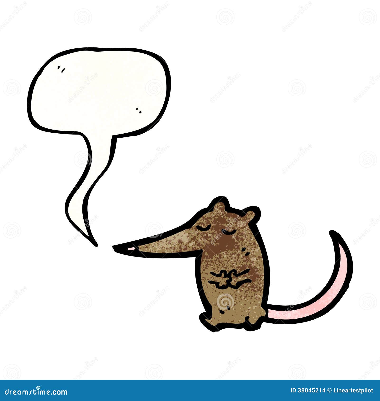 Cartoon talking mouse stock vector. Illustration of balloon - 38045214