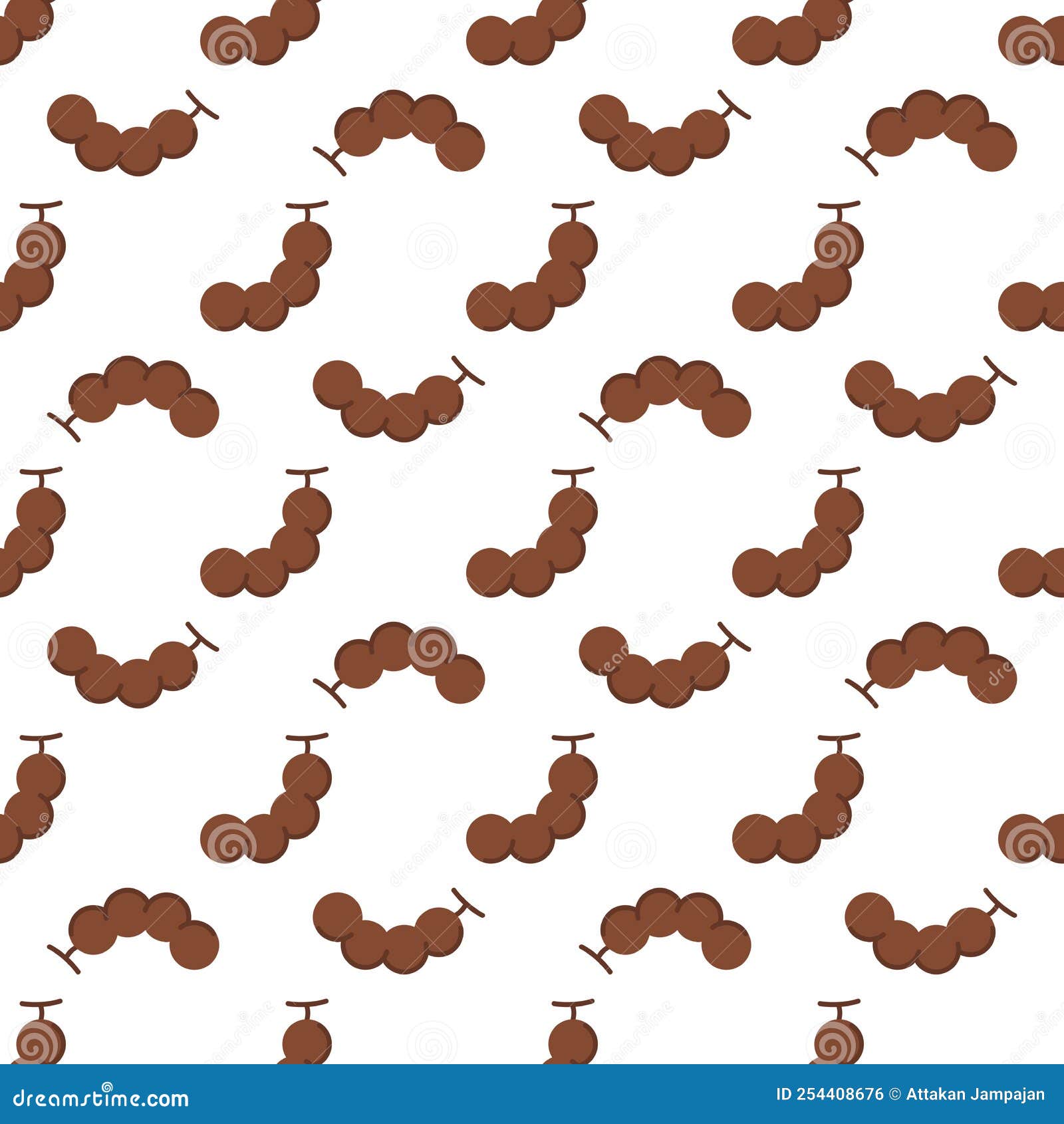 Cartoon Tamarind Seamless Pattern Background. Stock Vector ...