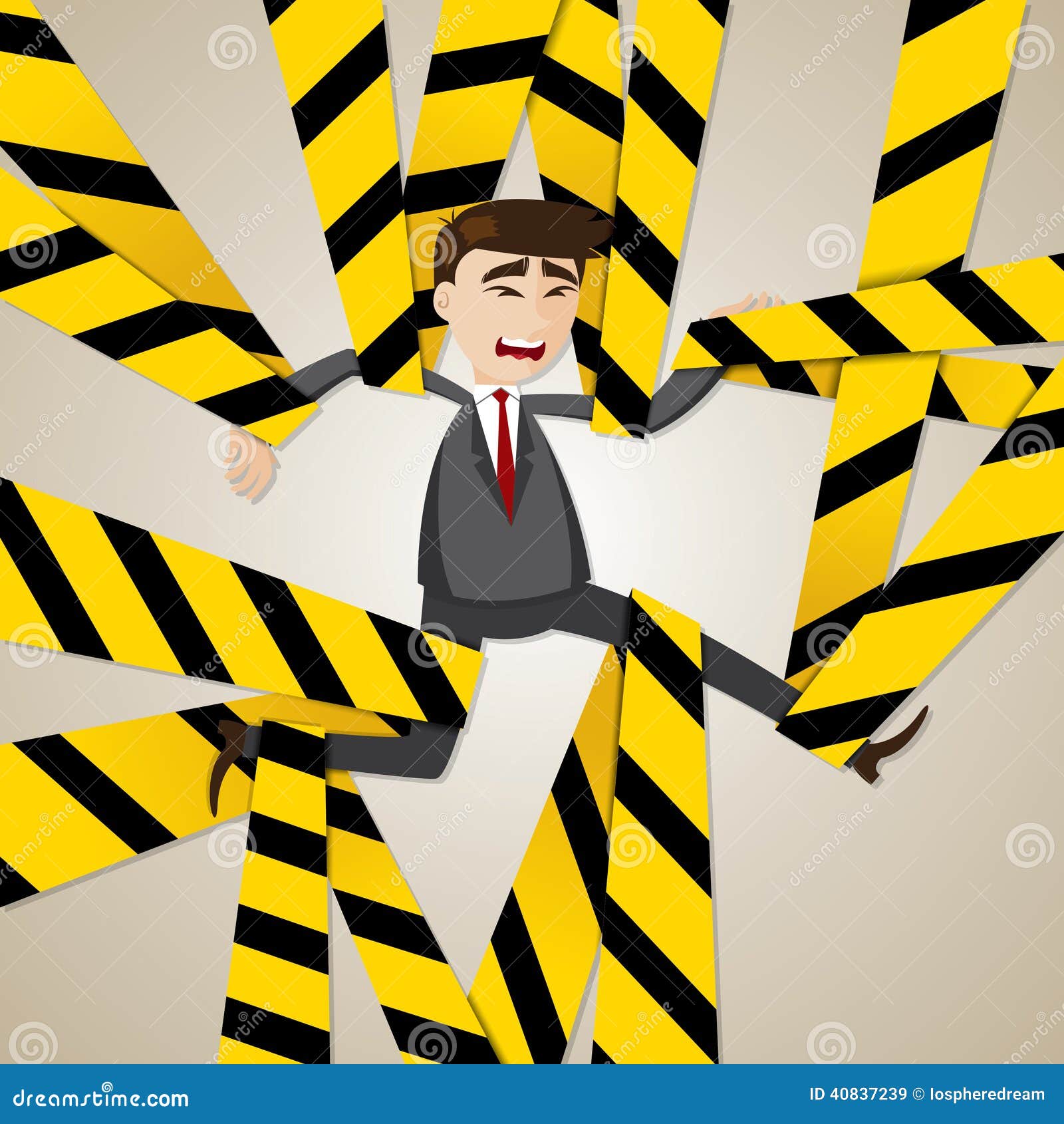 Cartoon Cat Tangled In Yarn. Vector Illustration | CartoonDealer.com ...