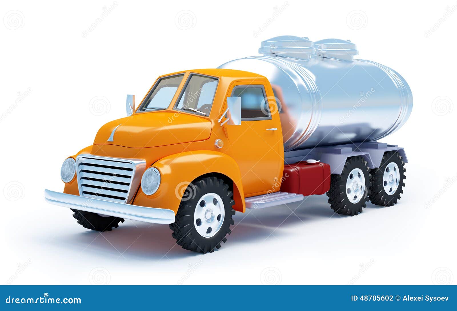 Cartoon Tanker Truck Stock Illustration - Image: 48705602