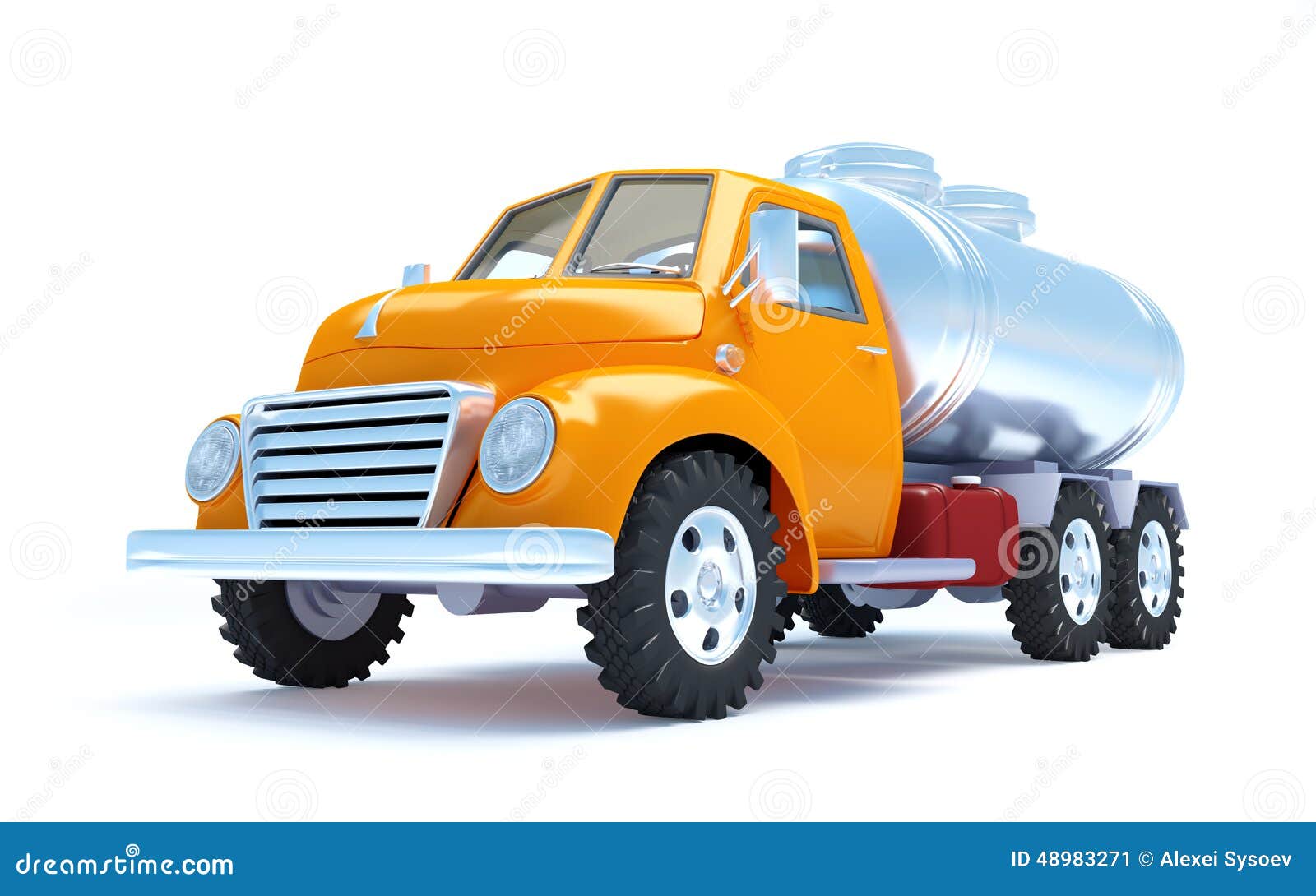 Cartoon Tanker Truck Side Royalty-Free Stock Photography ...