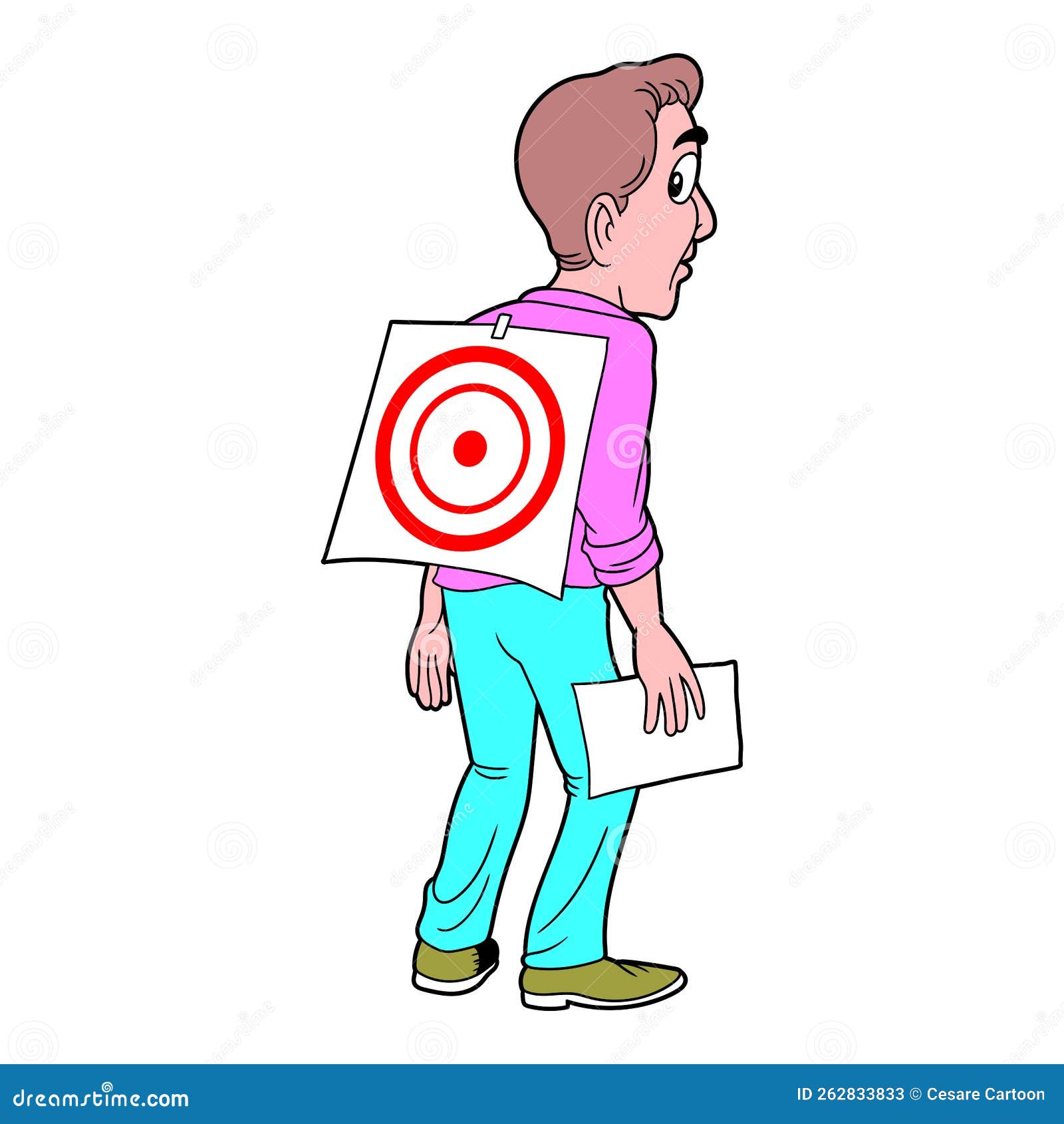 Cartoon Of Target Or Clout With Three Bow Arrows Hits In Center ...