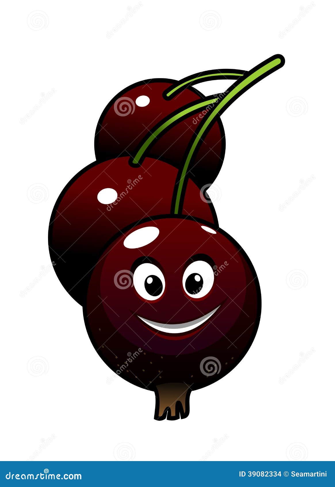 Cartoon Tasty Currant Berries Stock Vector - Illustration of ...