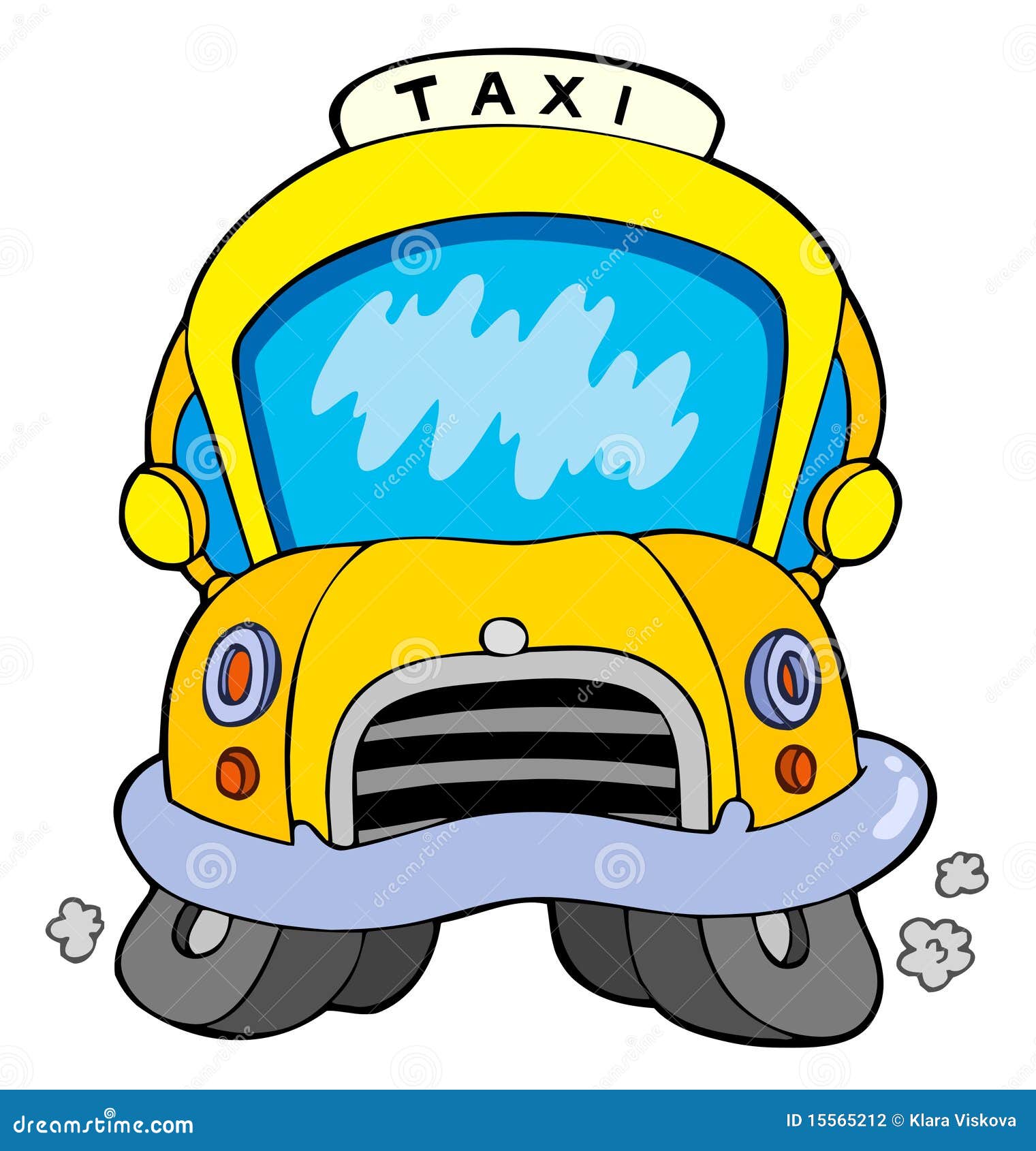 Cartoon taxi car stock vector. Illustration of objects - 15565212