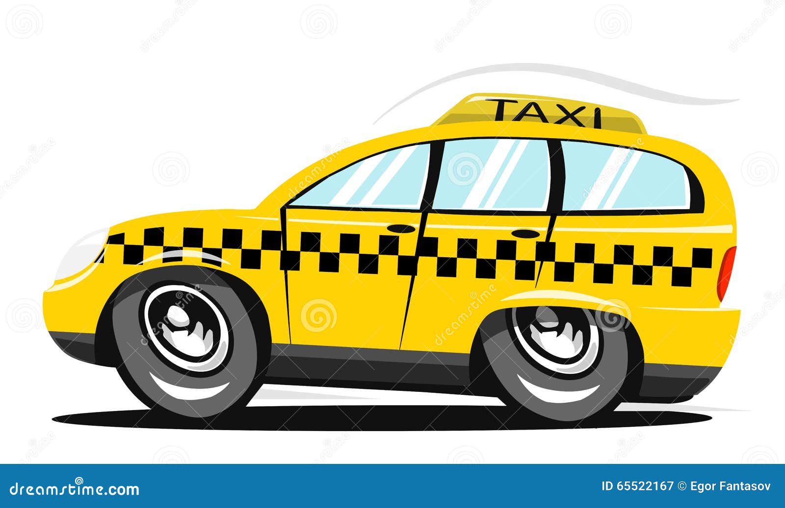 Cartoon taxi stock vector. Illustration of city, drawing - 65522167