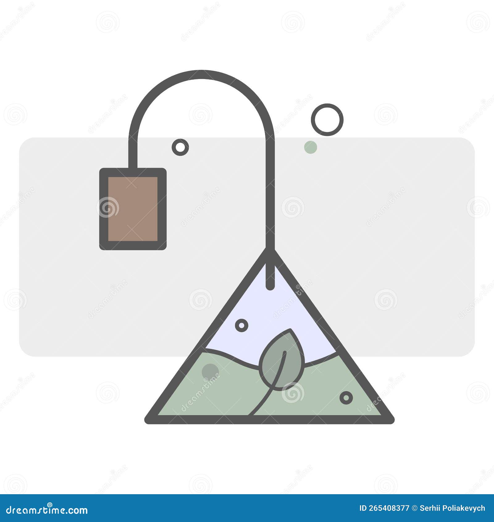 Cartoon Tea Bag. Vector Illustration Stock Vector - Illustration of ...