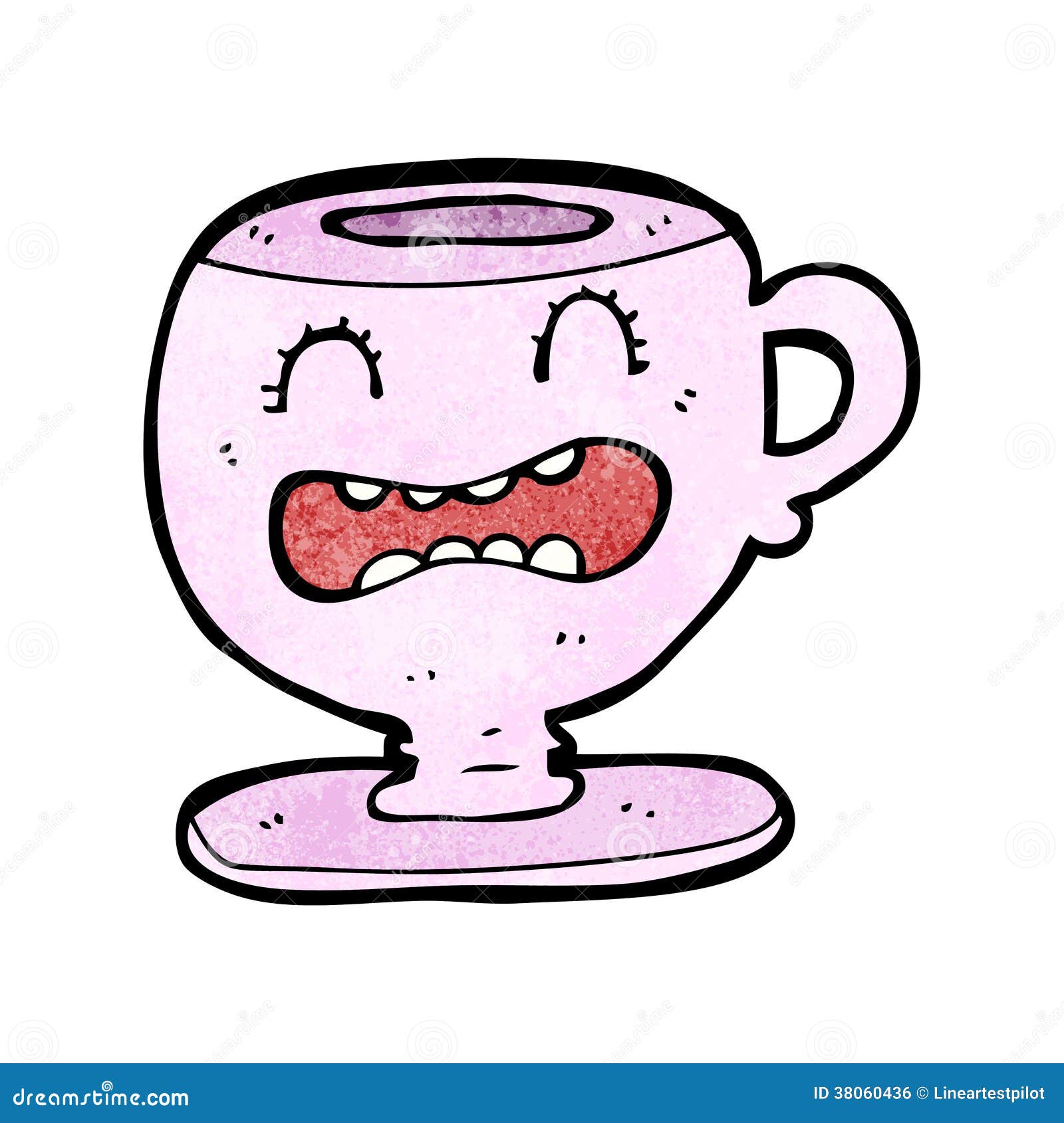 Cartoon tea cup stock vector. Illustration of quirky - 38060436