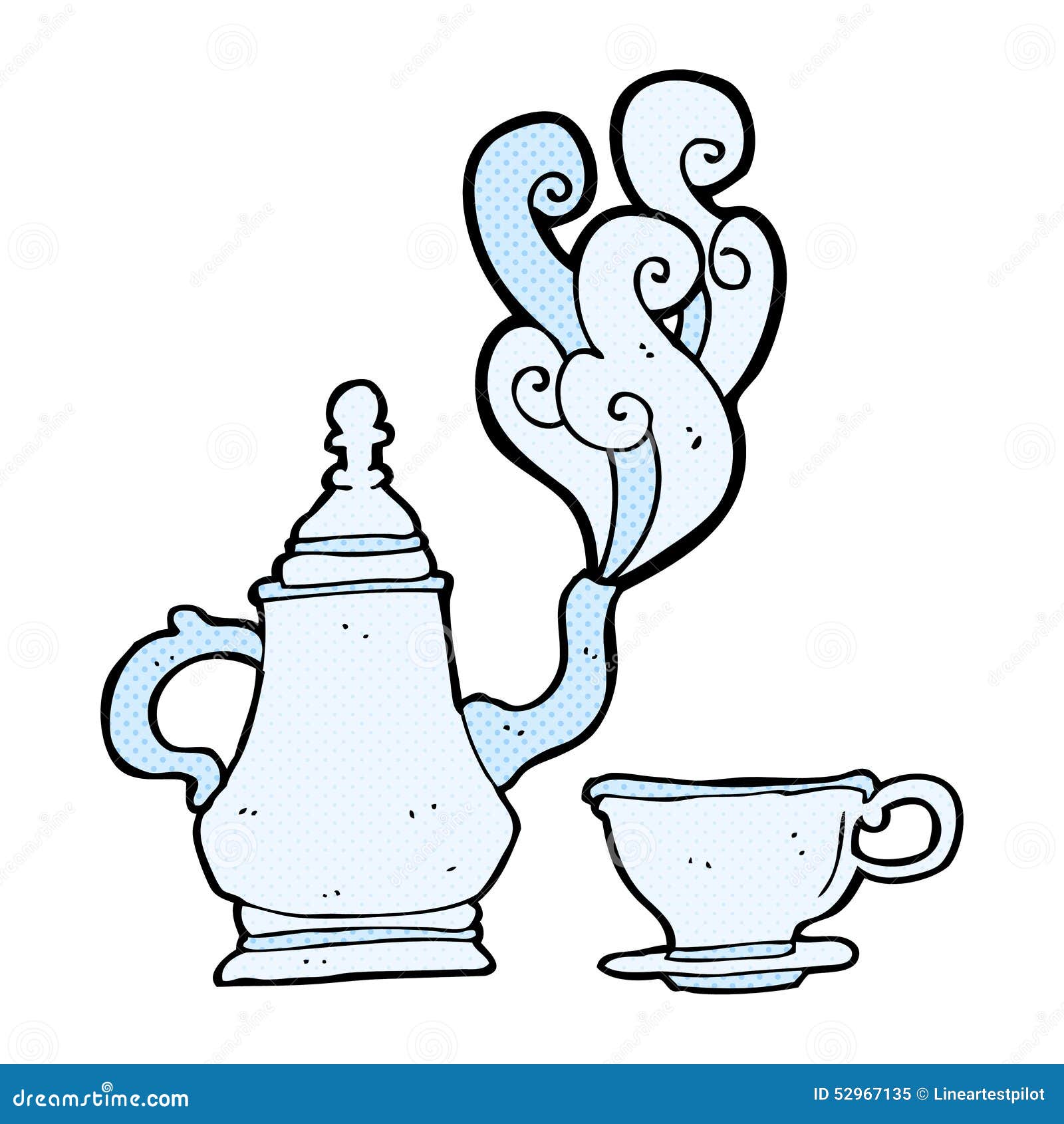 Cartoon tea set stock illustration. Illustration of character - 52967135