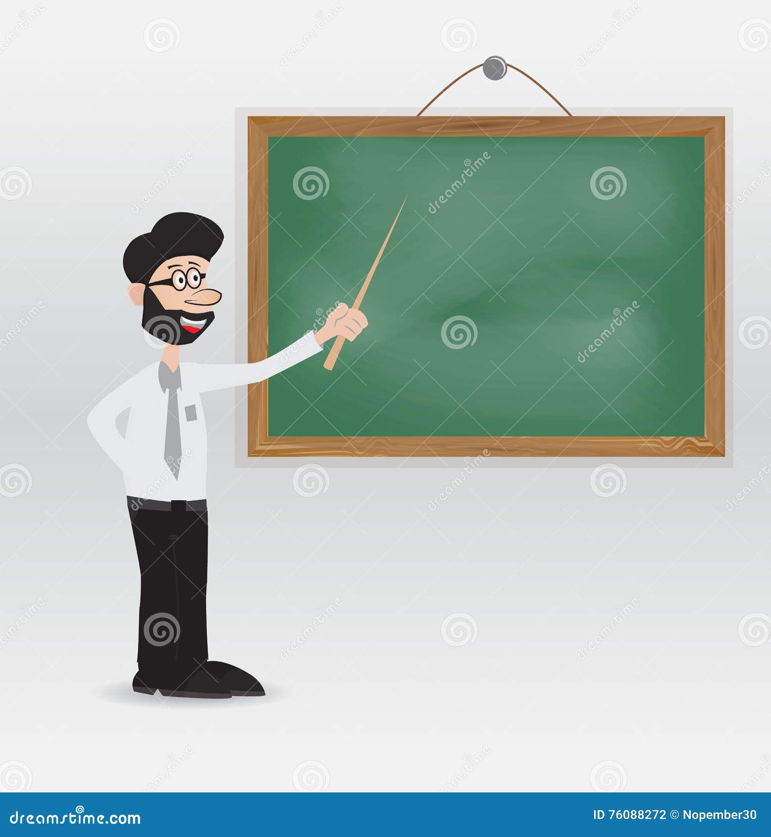 Cartoon Teacher with Chalkboard Stock Vector - Illustration of ...