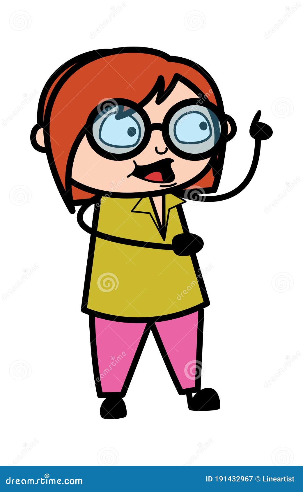 Cartoon Teacher Communicating Stock Illustration - Illustration of ...