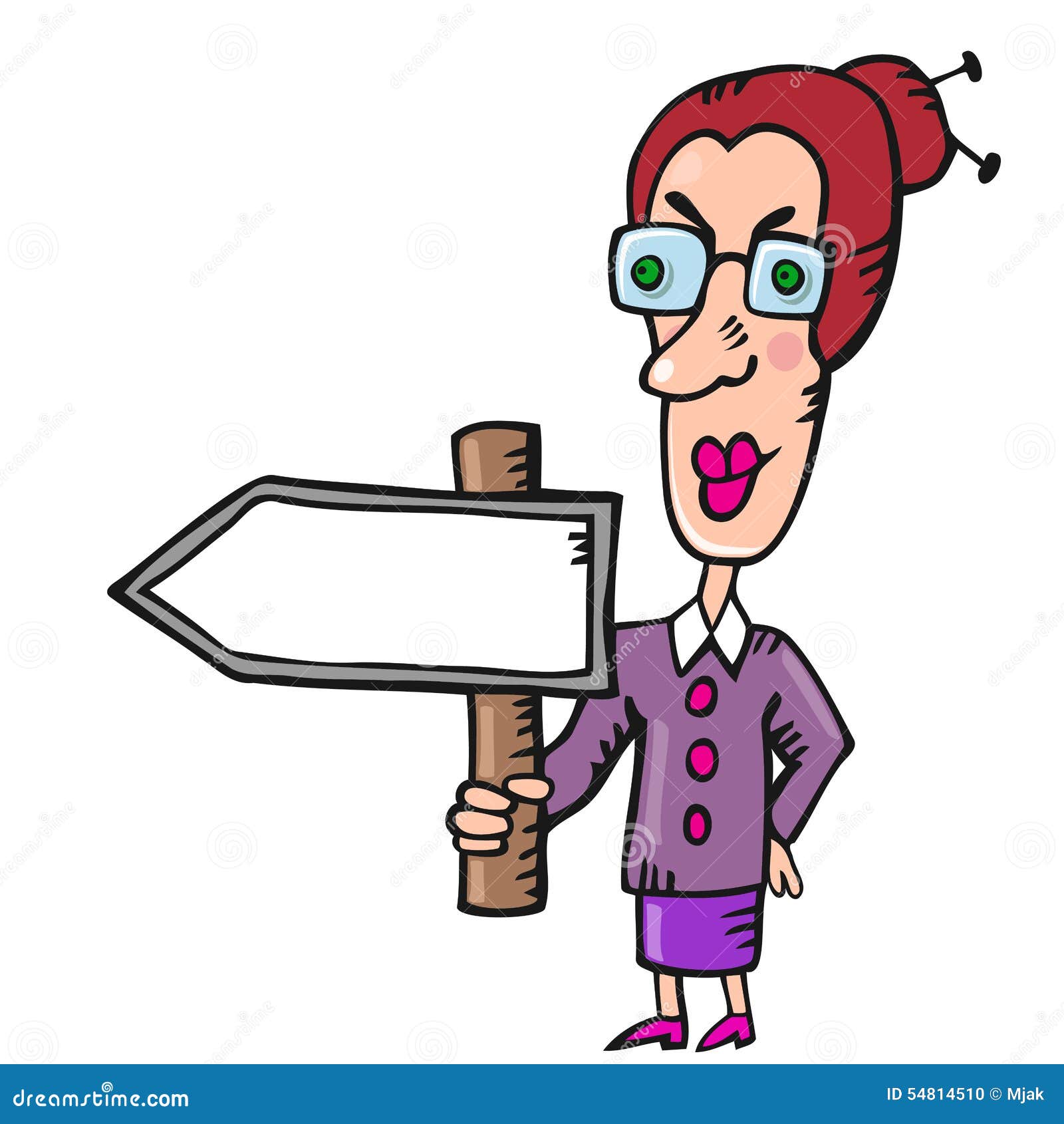 Cartoon Teacher with Pointer Stock Vector - Illustration of teacher ...