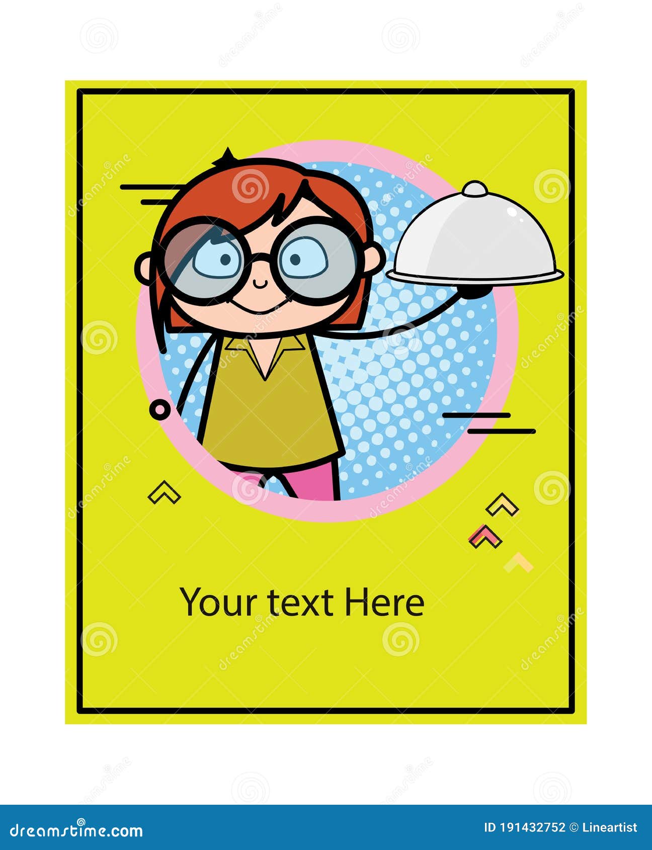 Cartoon Teacher on Poster with Text Stock Illustration - Illustration ...