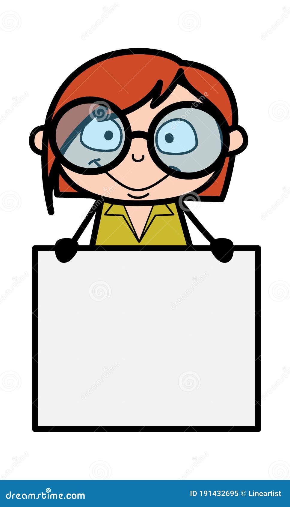 Cartoon Teacher Showing Blank Board Stock Illustration - Illustration ...