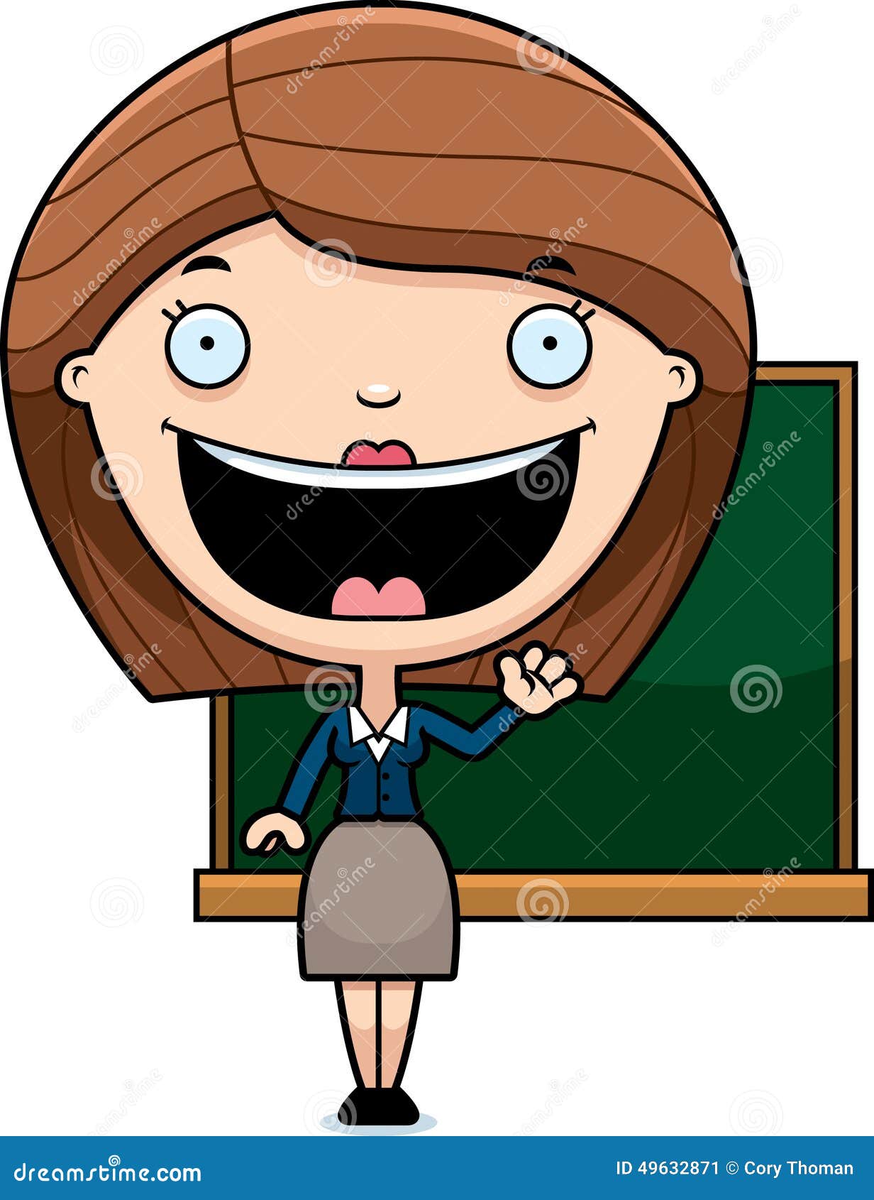 Cartoon Teacher Waving stock vector. Illustration of waving - 49632871