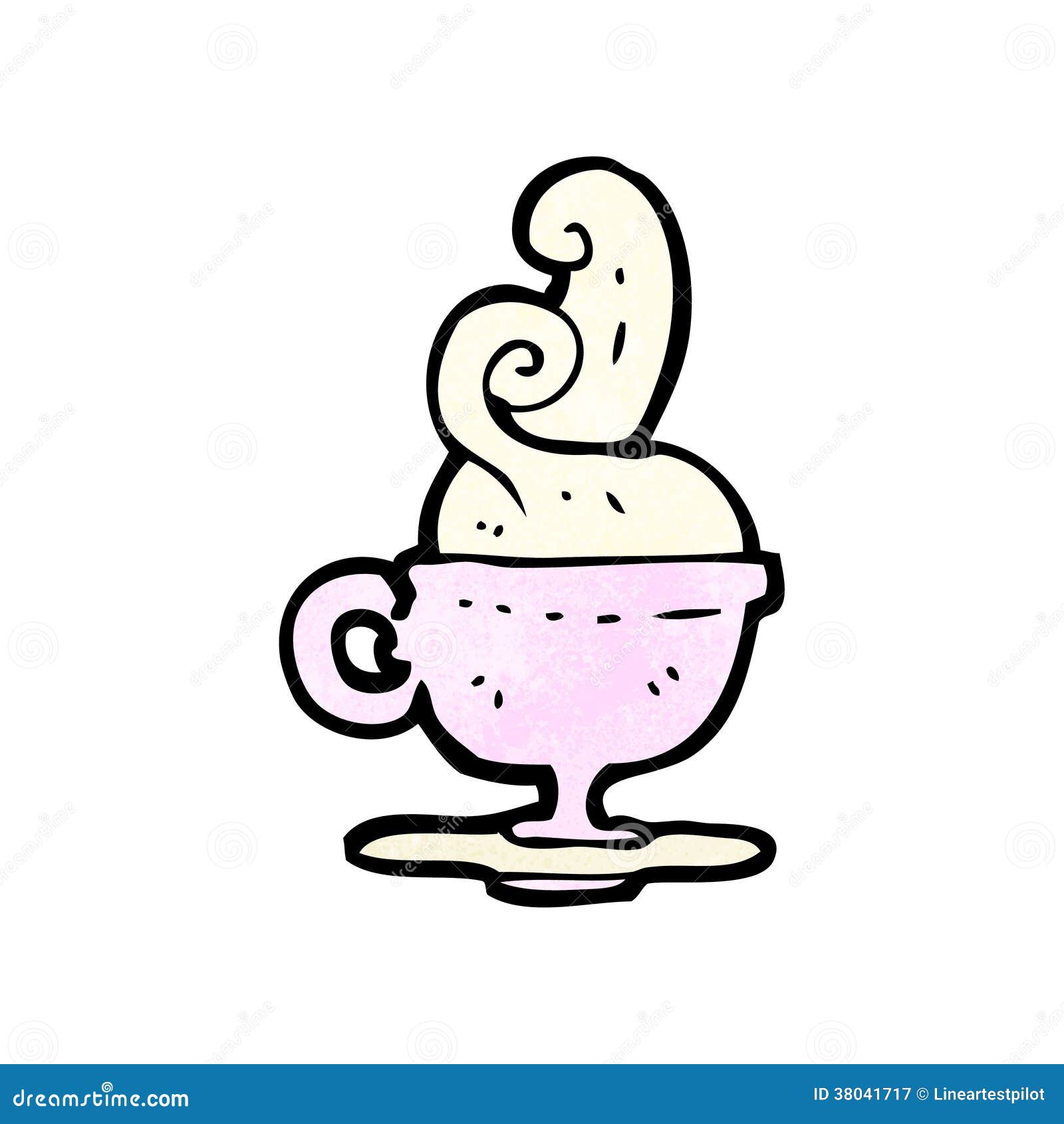 Cartoon teacup stock vector. Illustration of hand, texture - 38041717