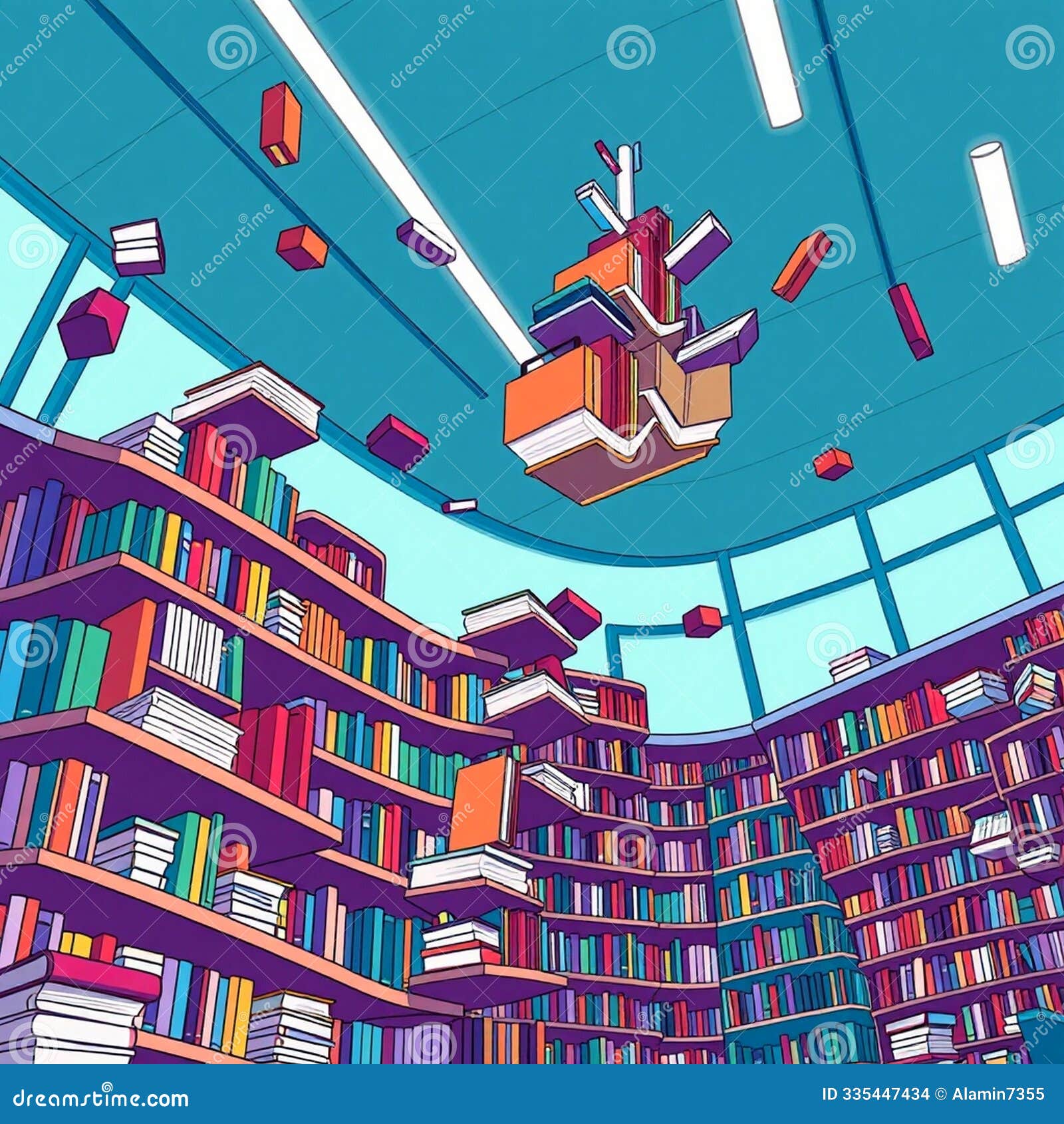 A Cartoon Tech Unique Design Stock Illustration - Illustration of ...