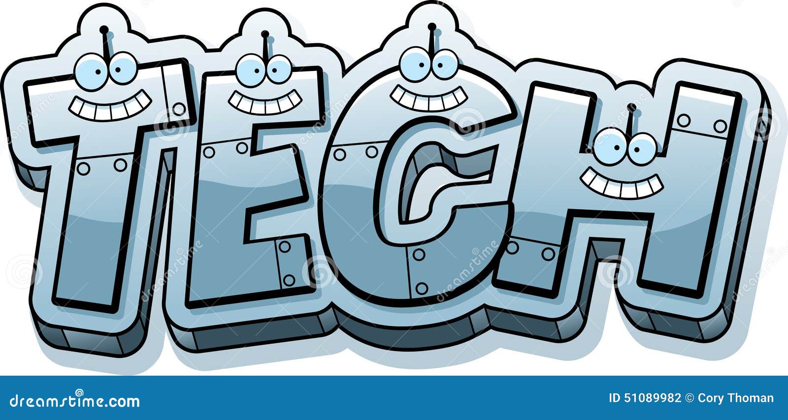 Cartoon Tech Text stock vector. Illustration of letters - 51089982