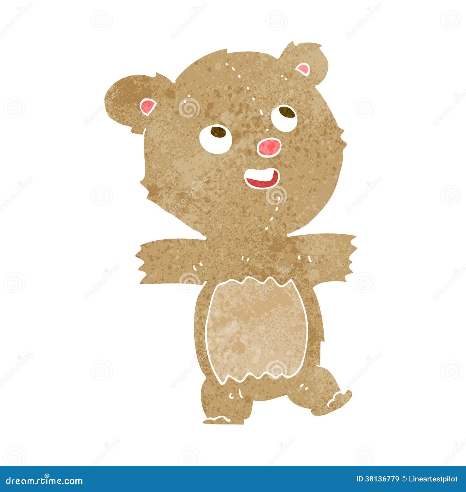 Cartoon teddy bear stock illustration. Illustration of cute - 38136779