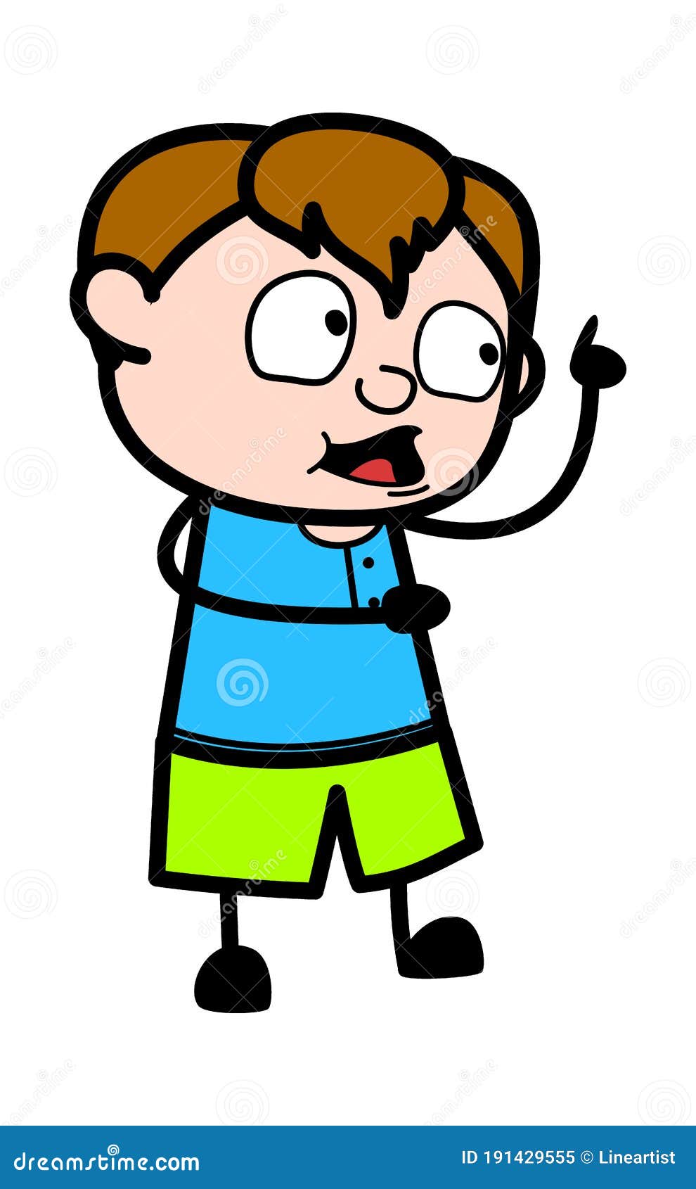 Cartoon Teen Boy Communicating Stock Illustration - Illustration of ...