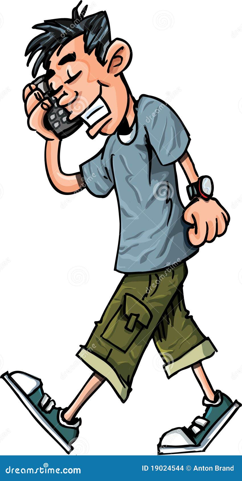 Teen Boy Talking Unamused Face Cartoon Royalty-Free Stock Image ...