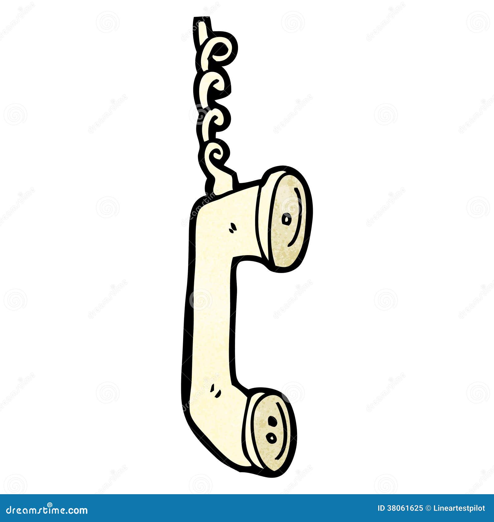 Cartoon telephone receiver stock vector. Illustration of silly - 38061625