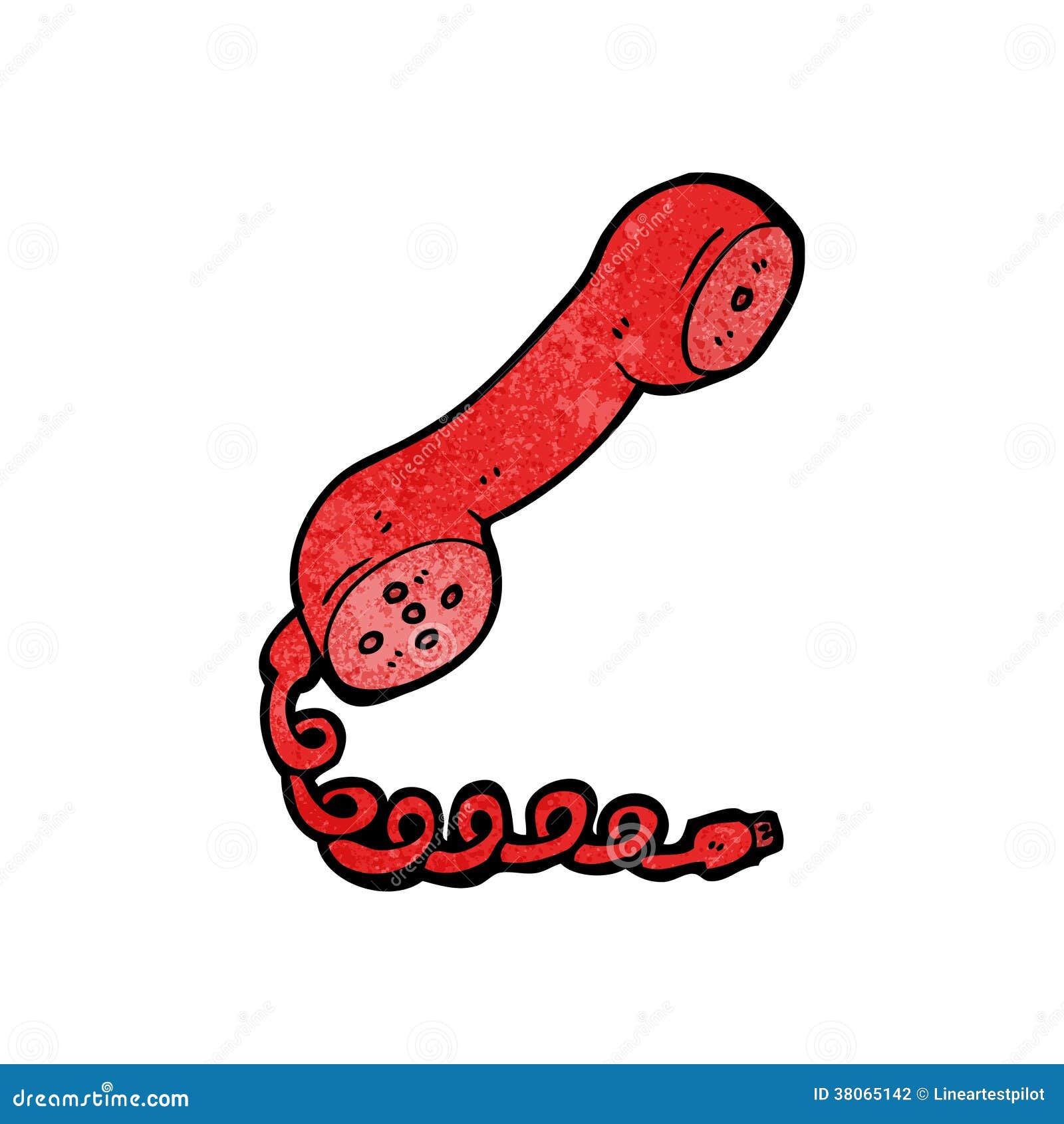Cartoon telephone receiver stock vector. Illustration of receiver ...