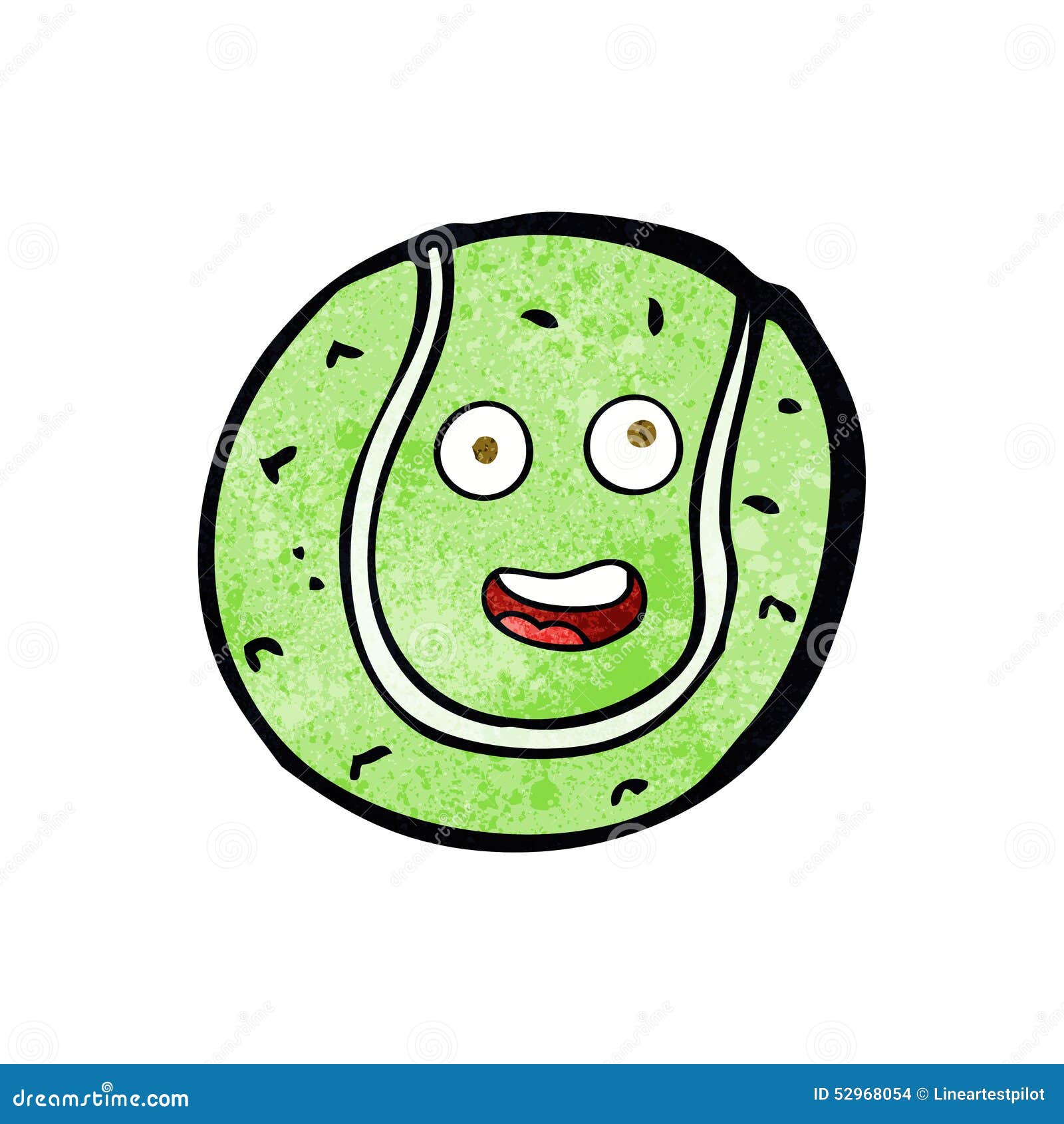 Cartoon tennis ball stock illustration. Illustration of doodle - 52968054