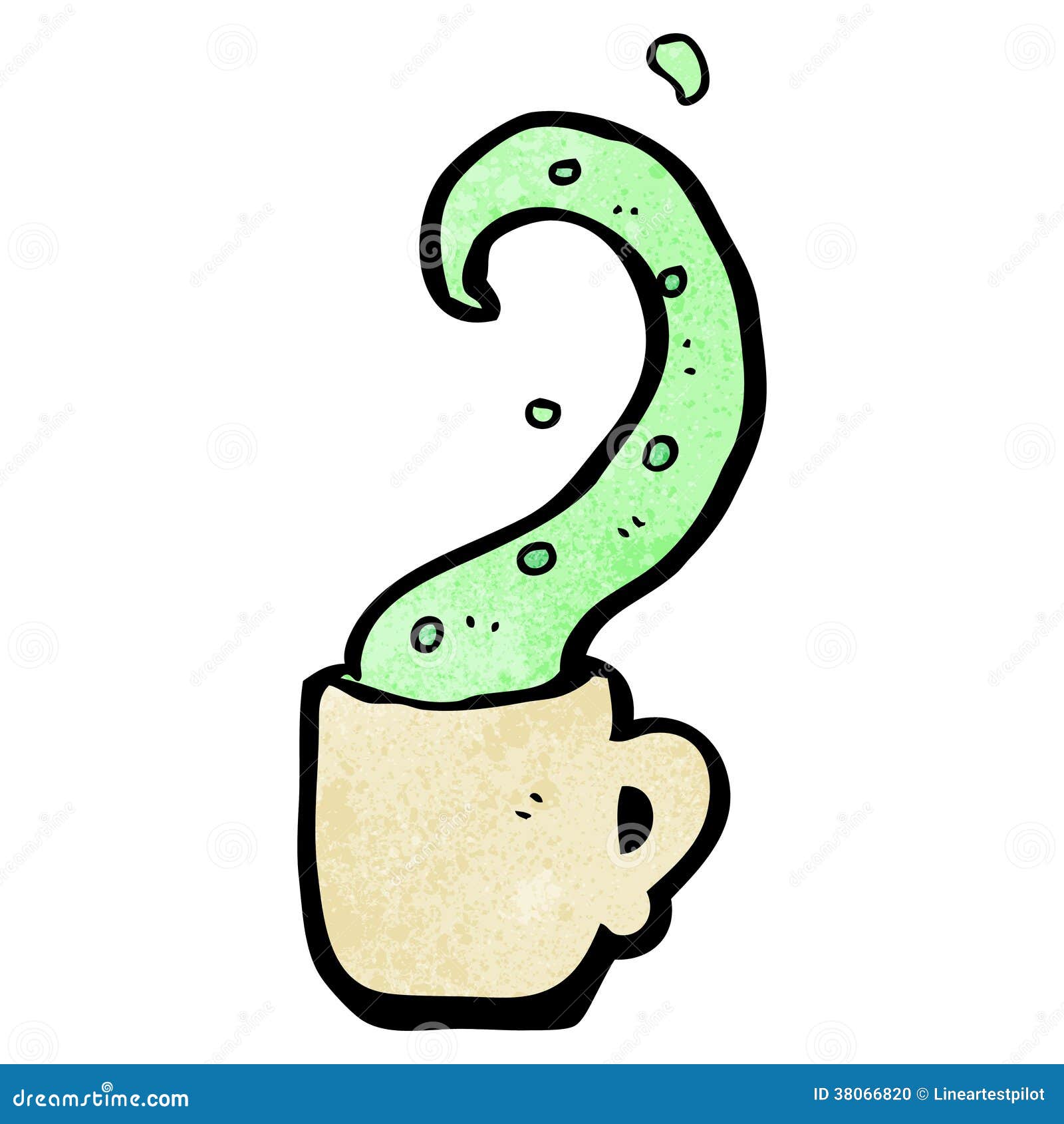 Cartoon tentacle in teacup stock vector. Illustration of teacup - 38066820