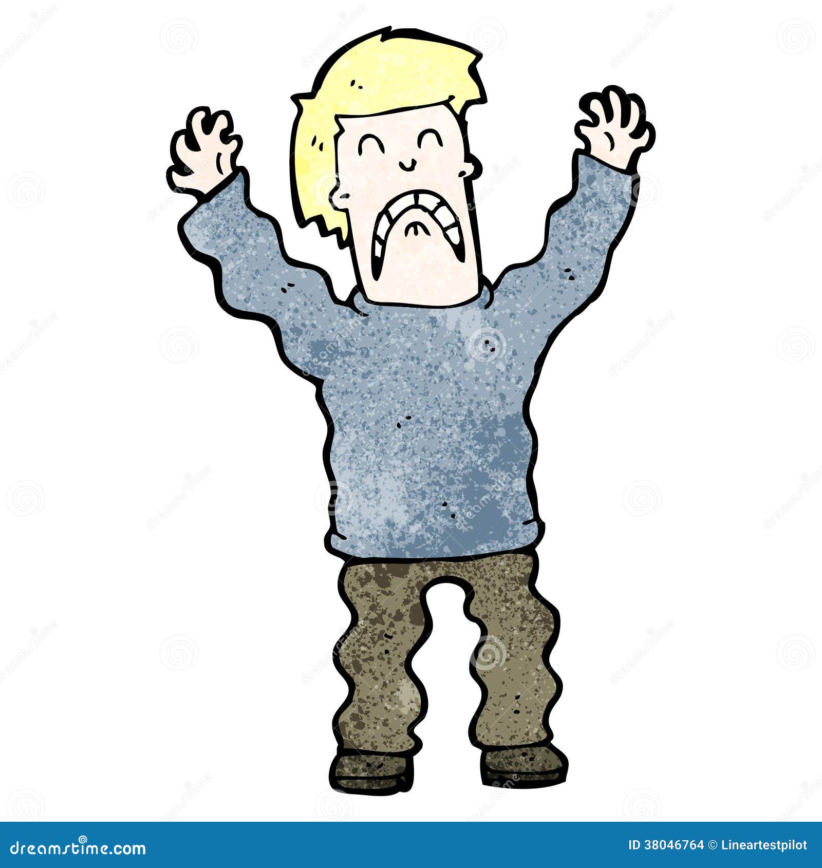 Cartoon Terrified Man Vector Illustration | CartoonDealer.com #38046764